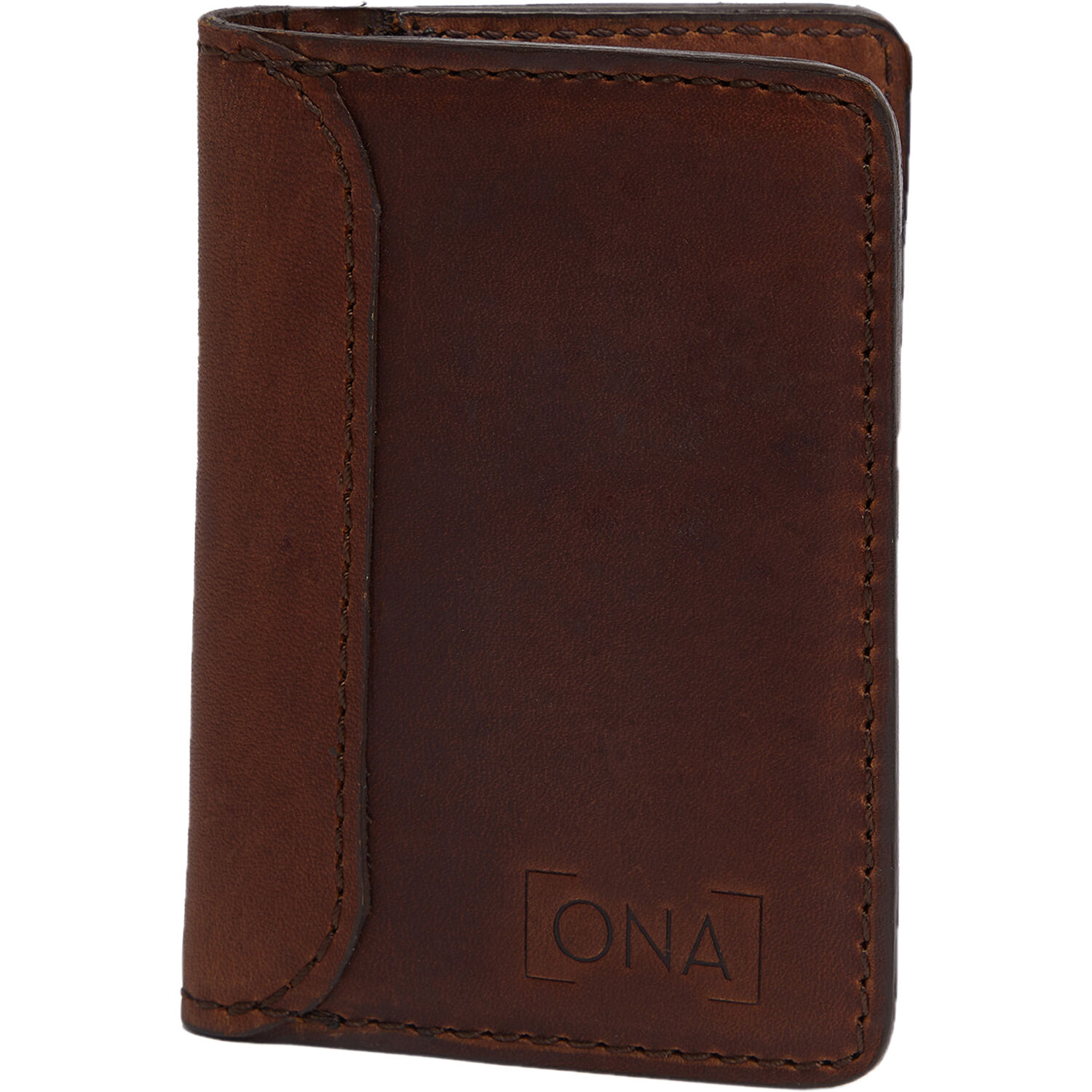 ONA Business/Credit Card Wallet (Antique Cognac) BA22-140LBR B&H