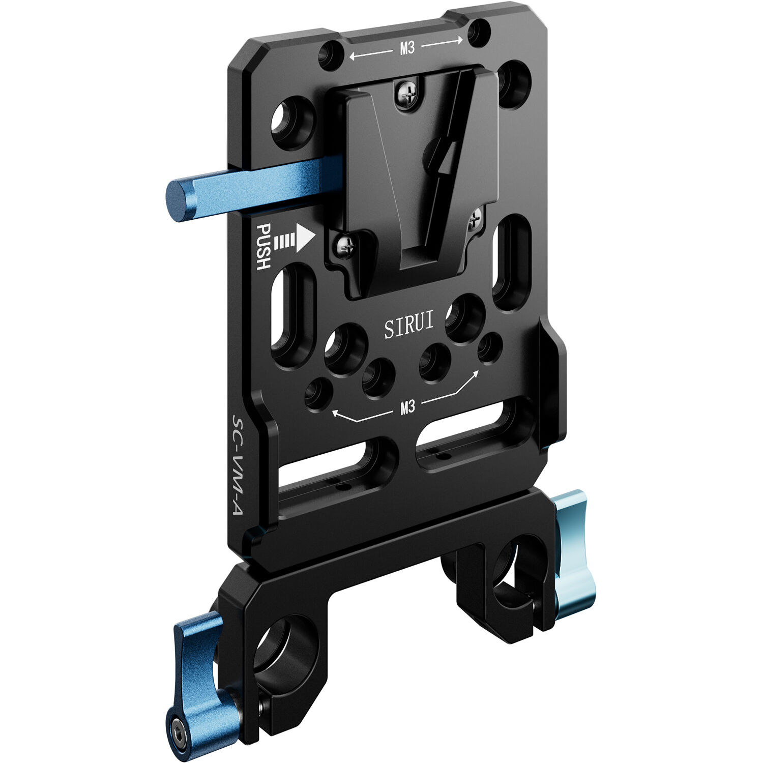 Sirui V-Lock Battery Plate with Dual 15mm Rod Clamp SC-VM-A B&H