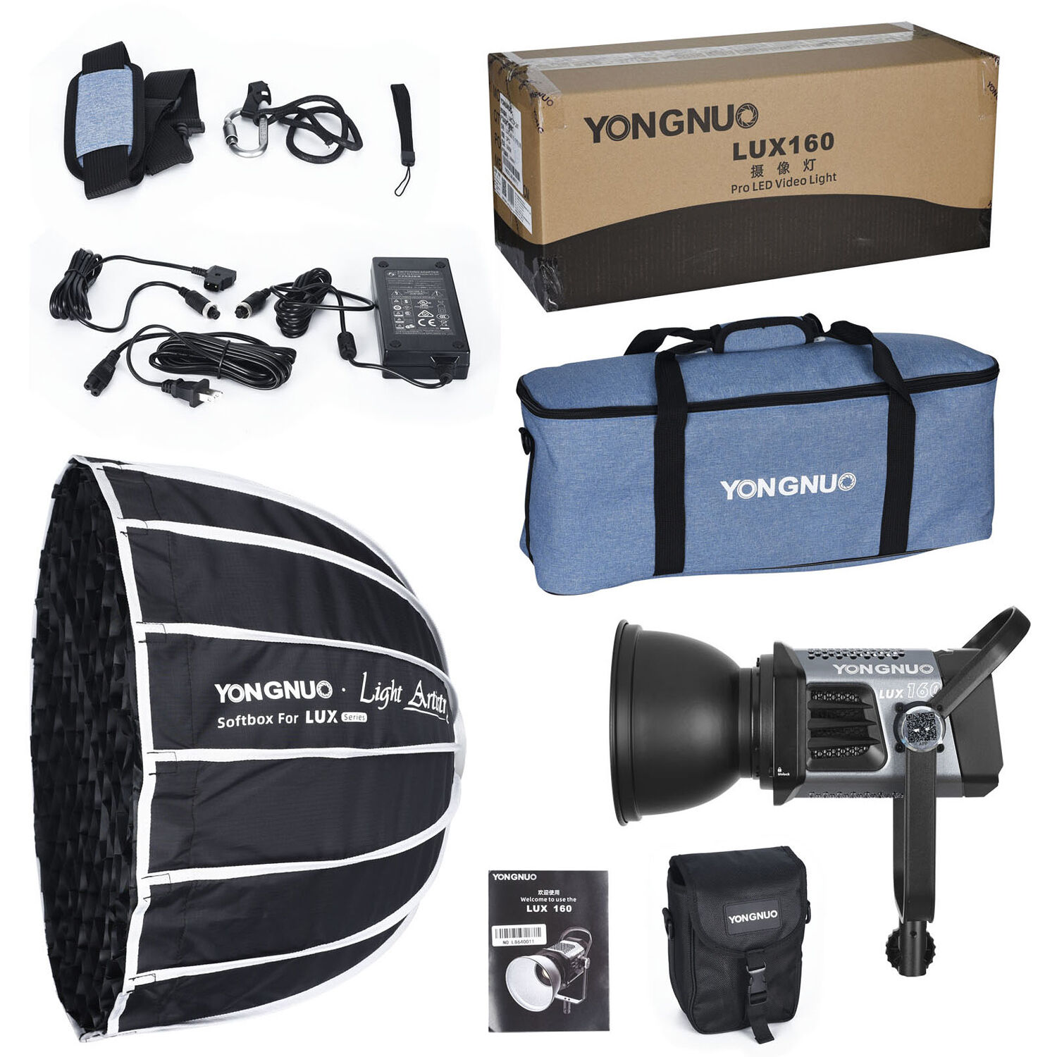 Yongnuo LUX160 Daylight LED Monolight Kit LUX160 5600K KIT B&H