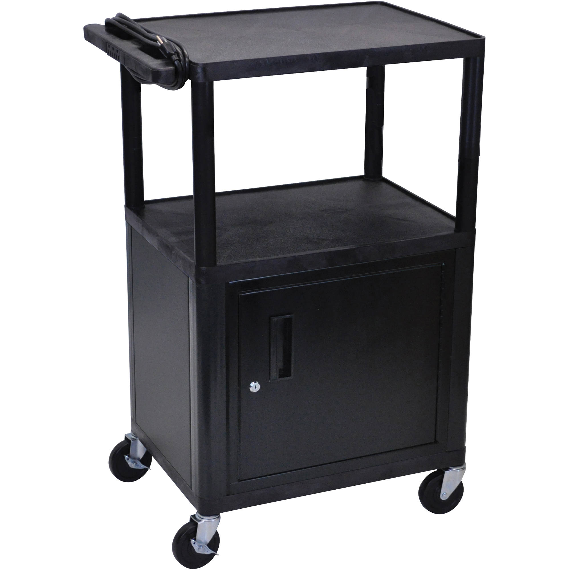 Luxor 42" LP Table w/Electric & Cabinet (Black/Gray) LP42CE-B