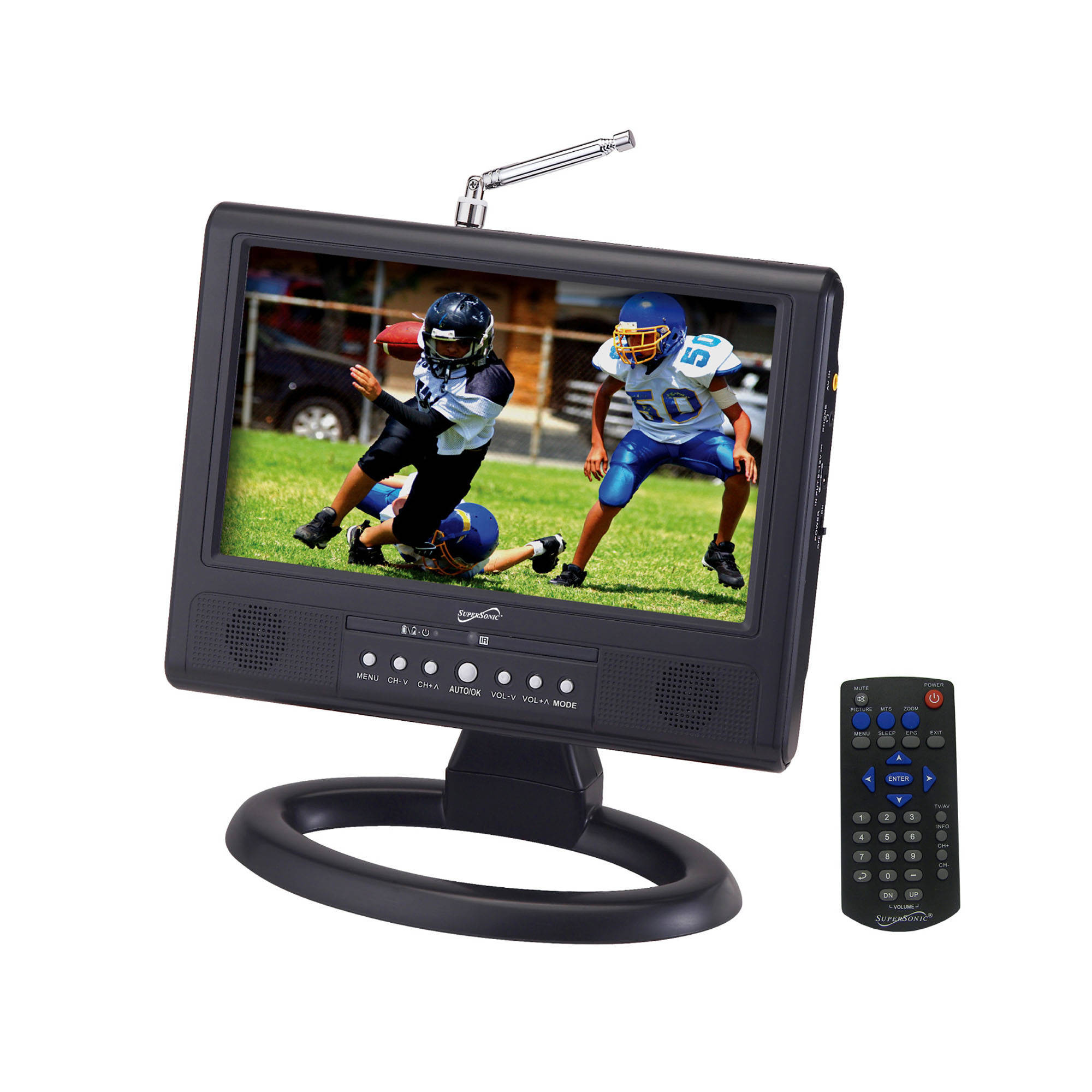 Monster Portable Tv Supersonic SC-2812 12-inch Portable LED TV, Digital ...