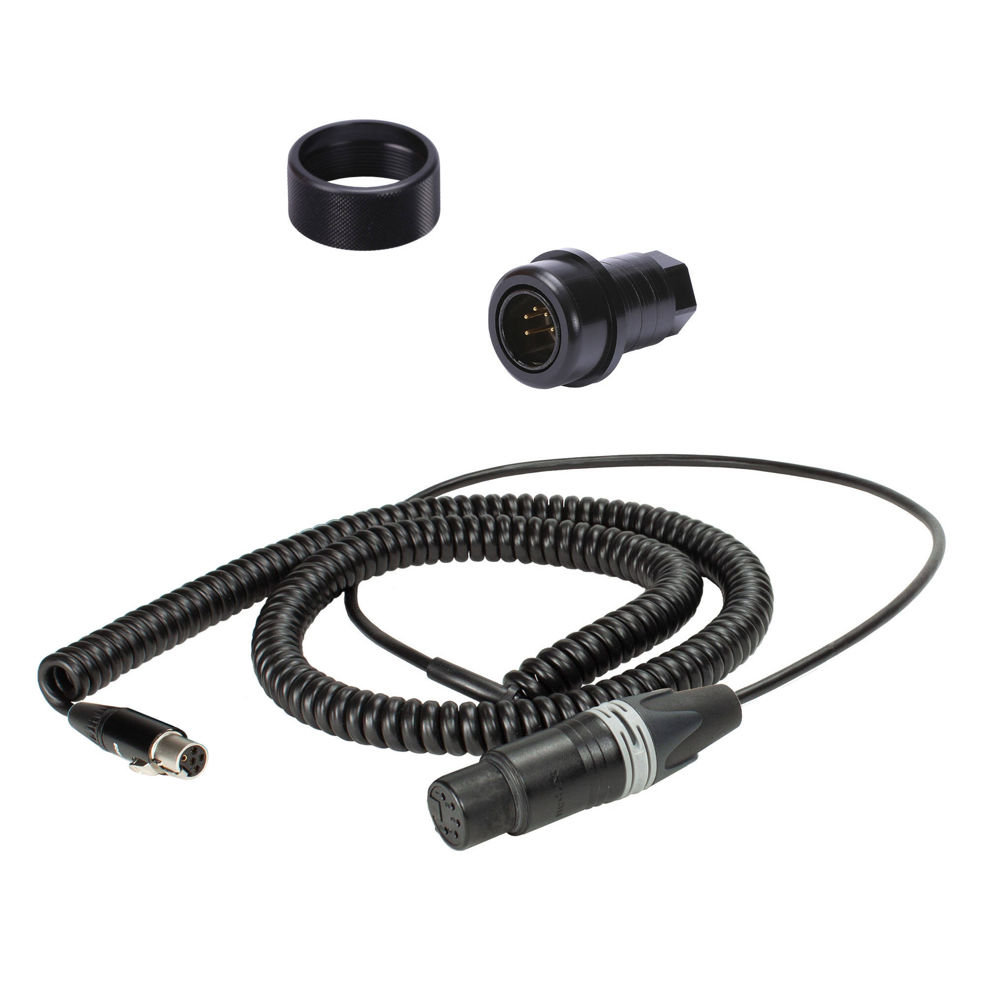Ambient Recording Coiled Stereo Mini XLR to 5-Pin XLR