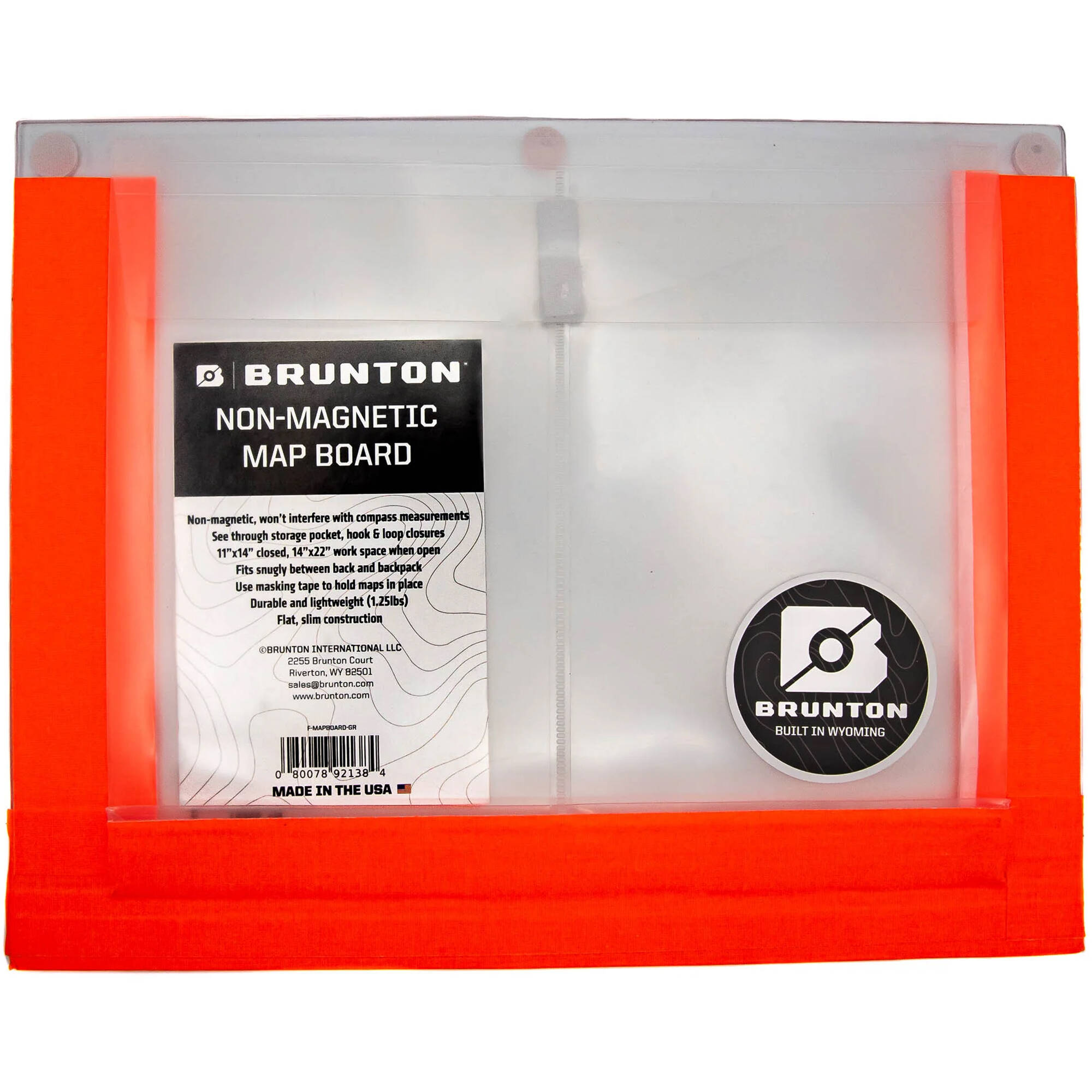 Brunton Non-Magnetic Map Board (Orange) F-MAPBOARD-OR B&H Photo