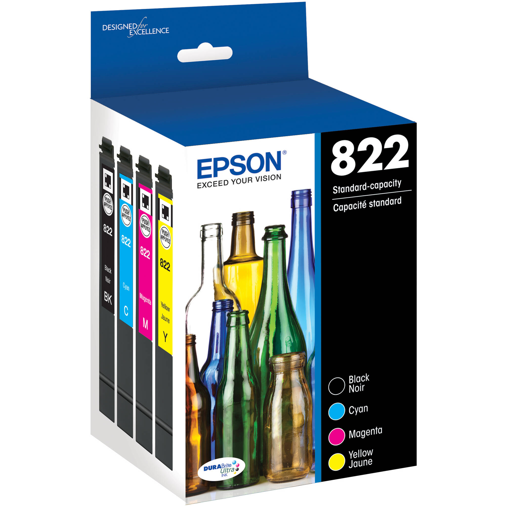 Epson DURABrite T822XL High-Capacity Ink Cartridges T822XL-XCS