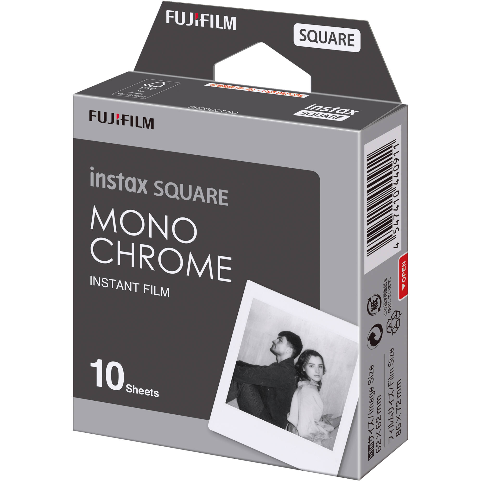 FUJIFILM INSTAX SQUARE Monochrome Instant Film 16671332 B&H