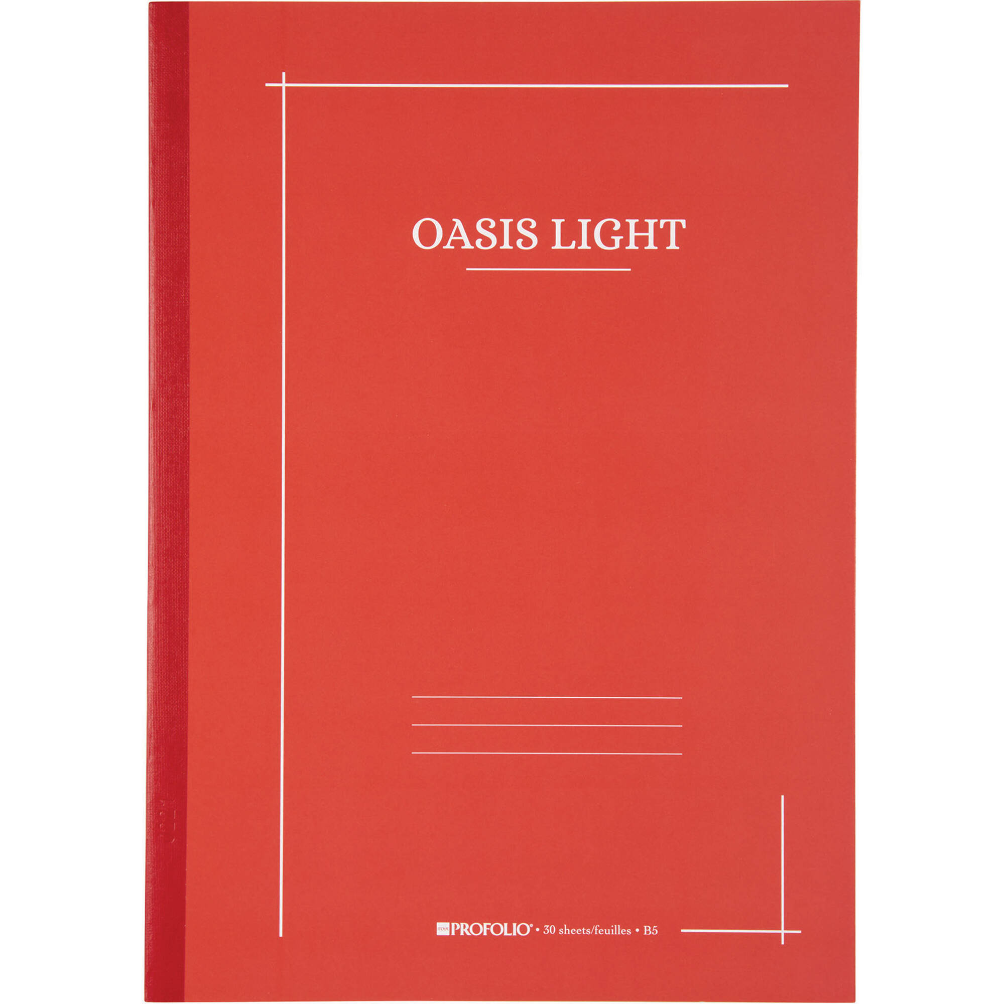 Itoya ProFolio Oasis Light Notebook (Tomato, 7 x 9.9") OAL-LG-TM