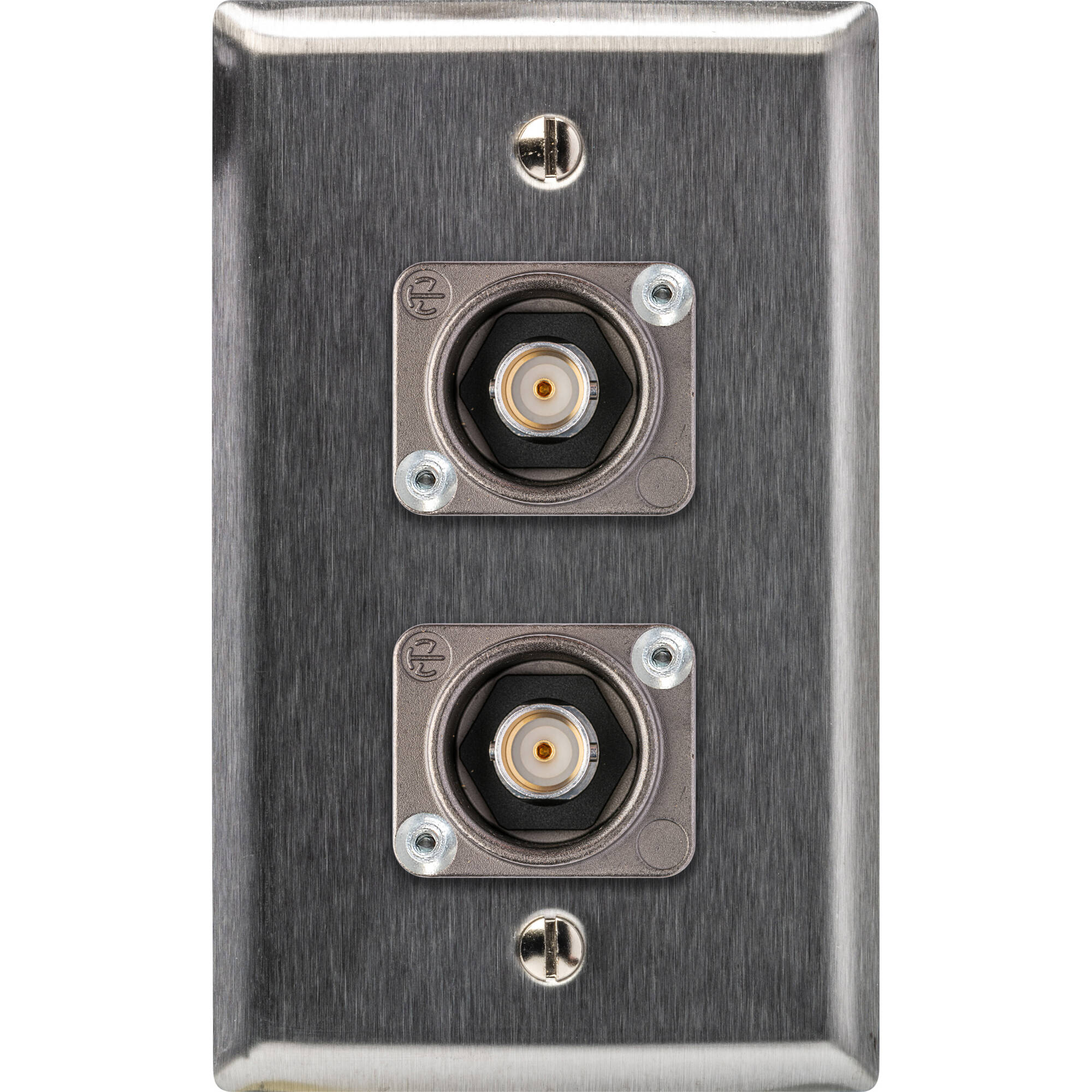 My Custom Shop Dual Recessed 12G-SDI BNC Female Wall WPL-1104-NB