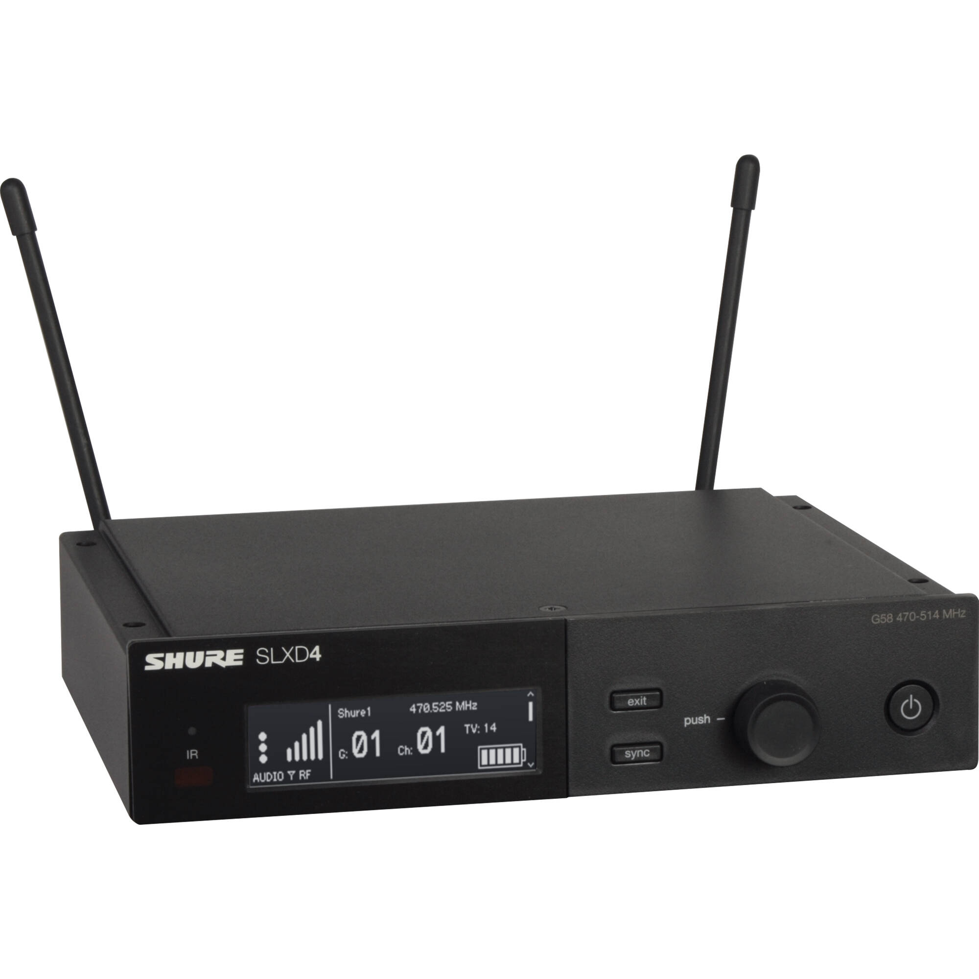 Shure SLXD4 Digital Wireless Receiver SLXD4-J52 B&H Photo Video