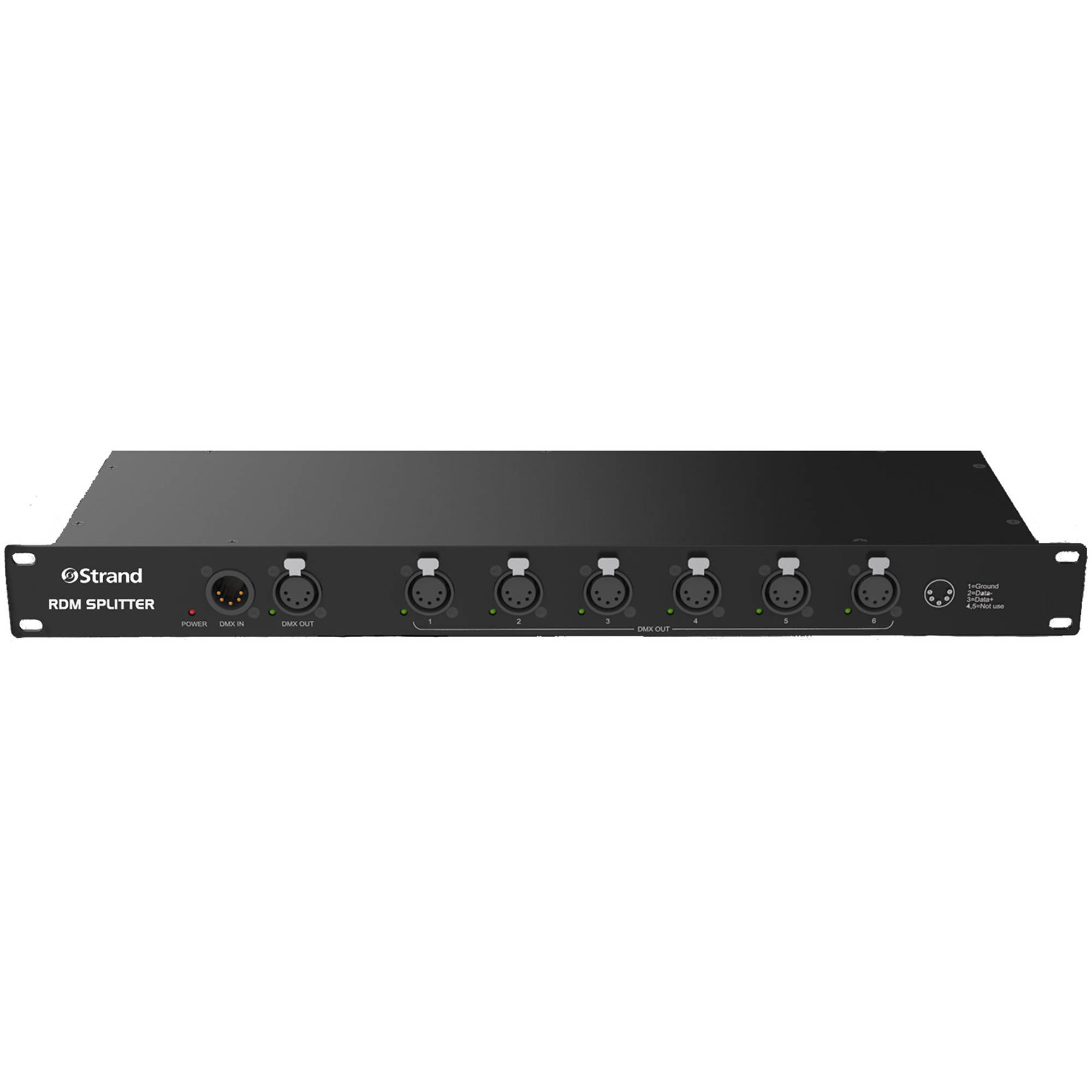 Strand Lighting 6-Port RDM Splitter with 1U Rack Mount and 65026
