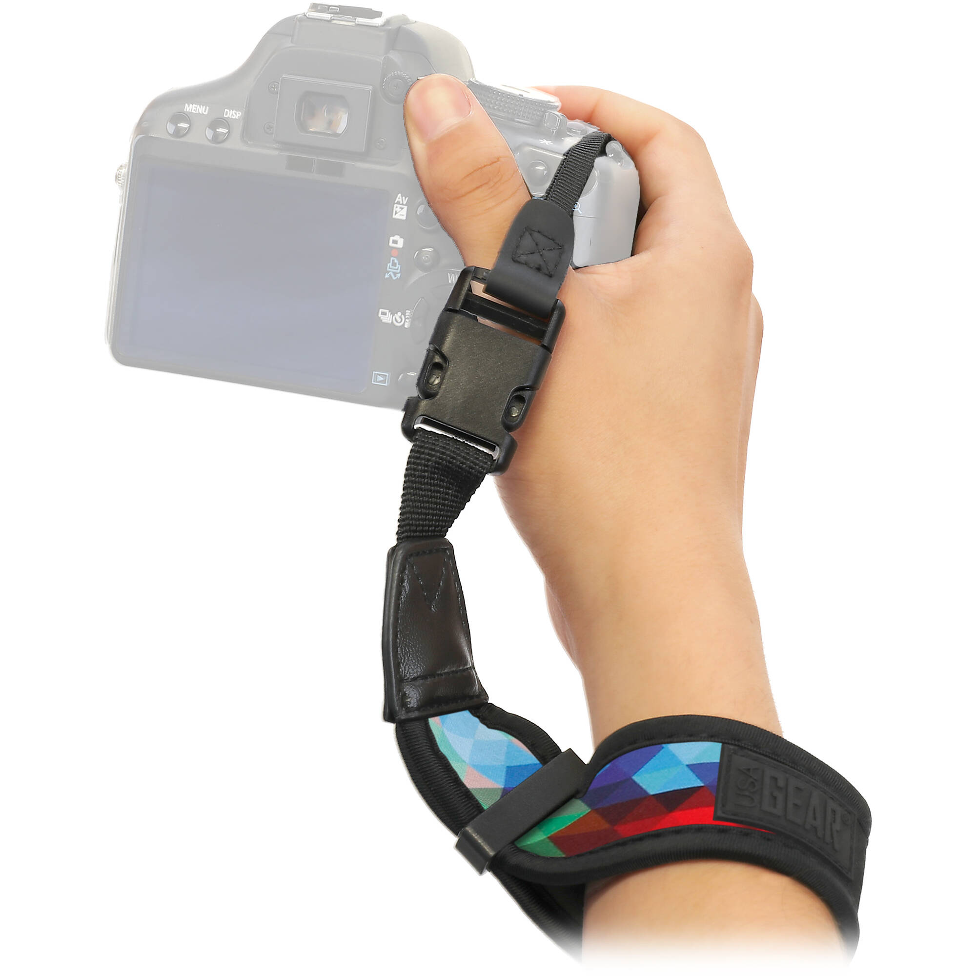 USA GEAR TrueSHOT Camera Wrist Strap (Geometric) GRCMWS0100GMEW