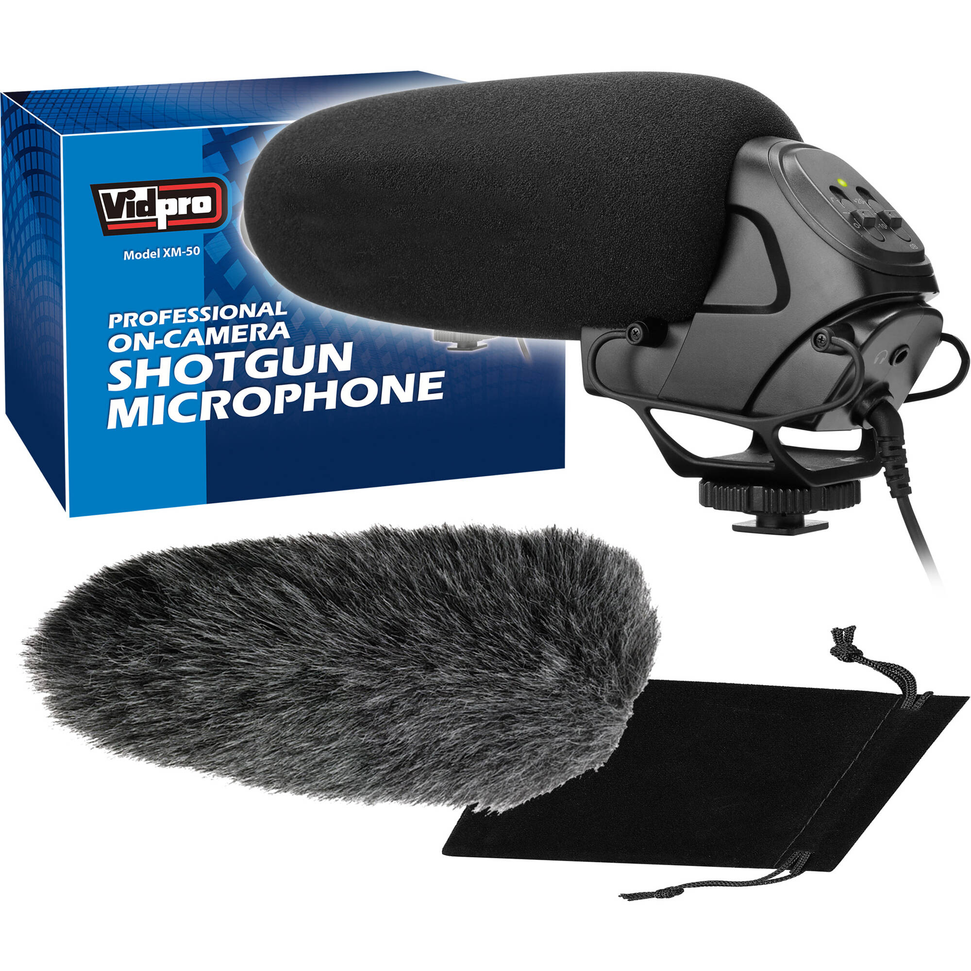 Vidpro XM-50 Camera-Mount Shotgun Microphone XM-50 B&H Photo