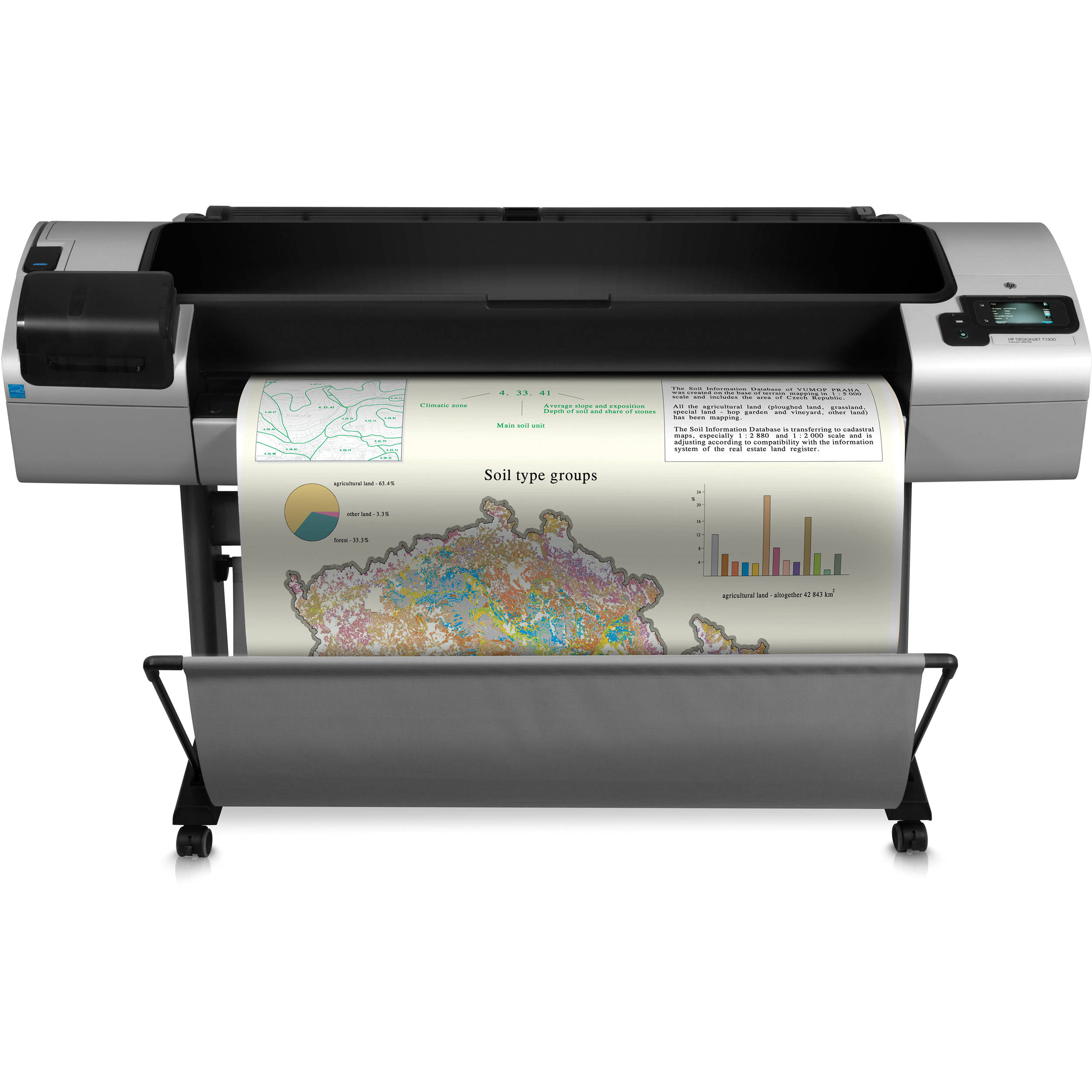 HP Designjet T1300 44 PostScript EPrinter CR652AB1K B H Photo HP Designjet T1300 44 PostScript EPrinter CR652AB1K B H Photo