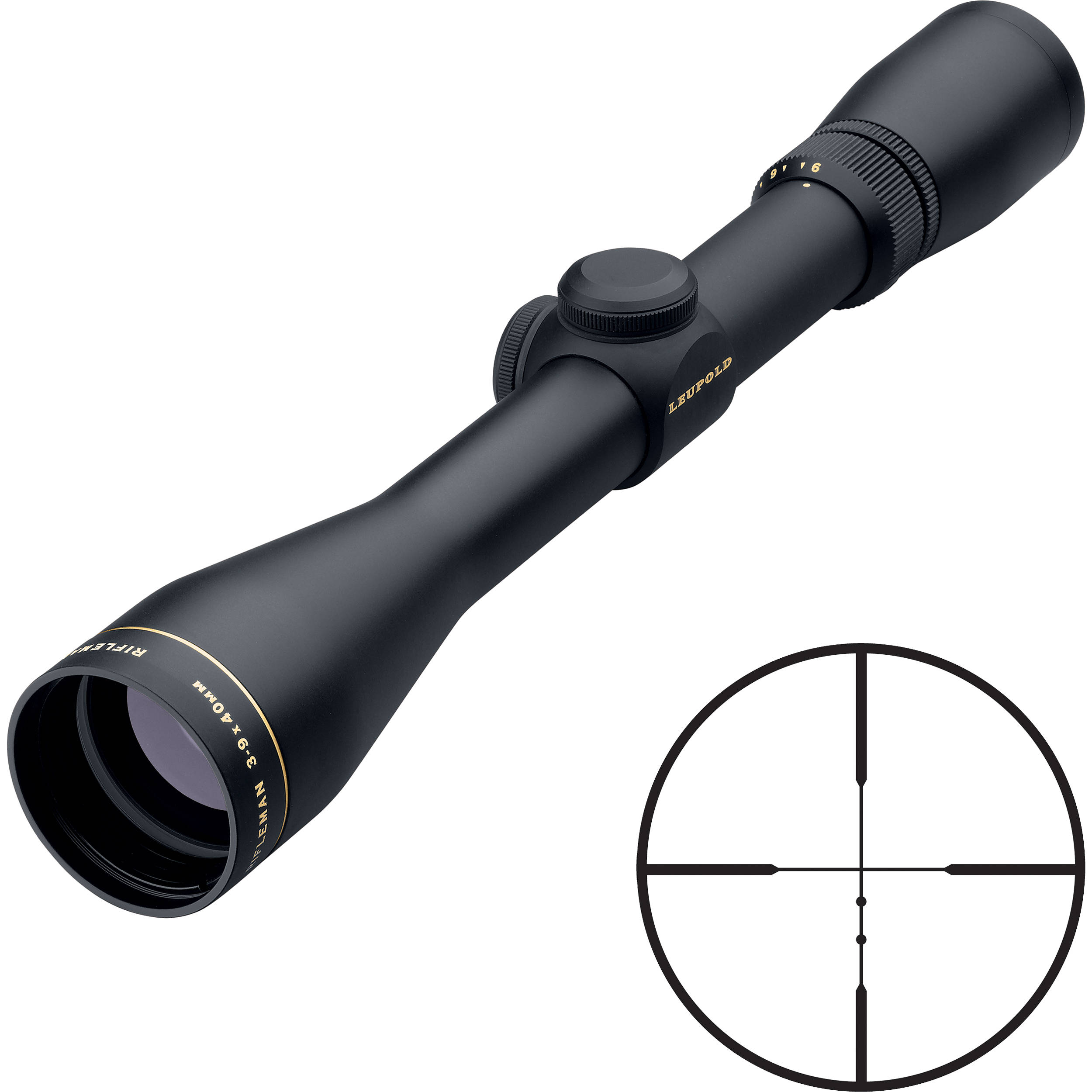 Leupold 3 9x40 Rifleman QDManager Riflescope Matte Black Leupold 3 9x40 Rifleman QDManager Riflescope Matte Black