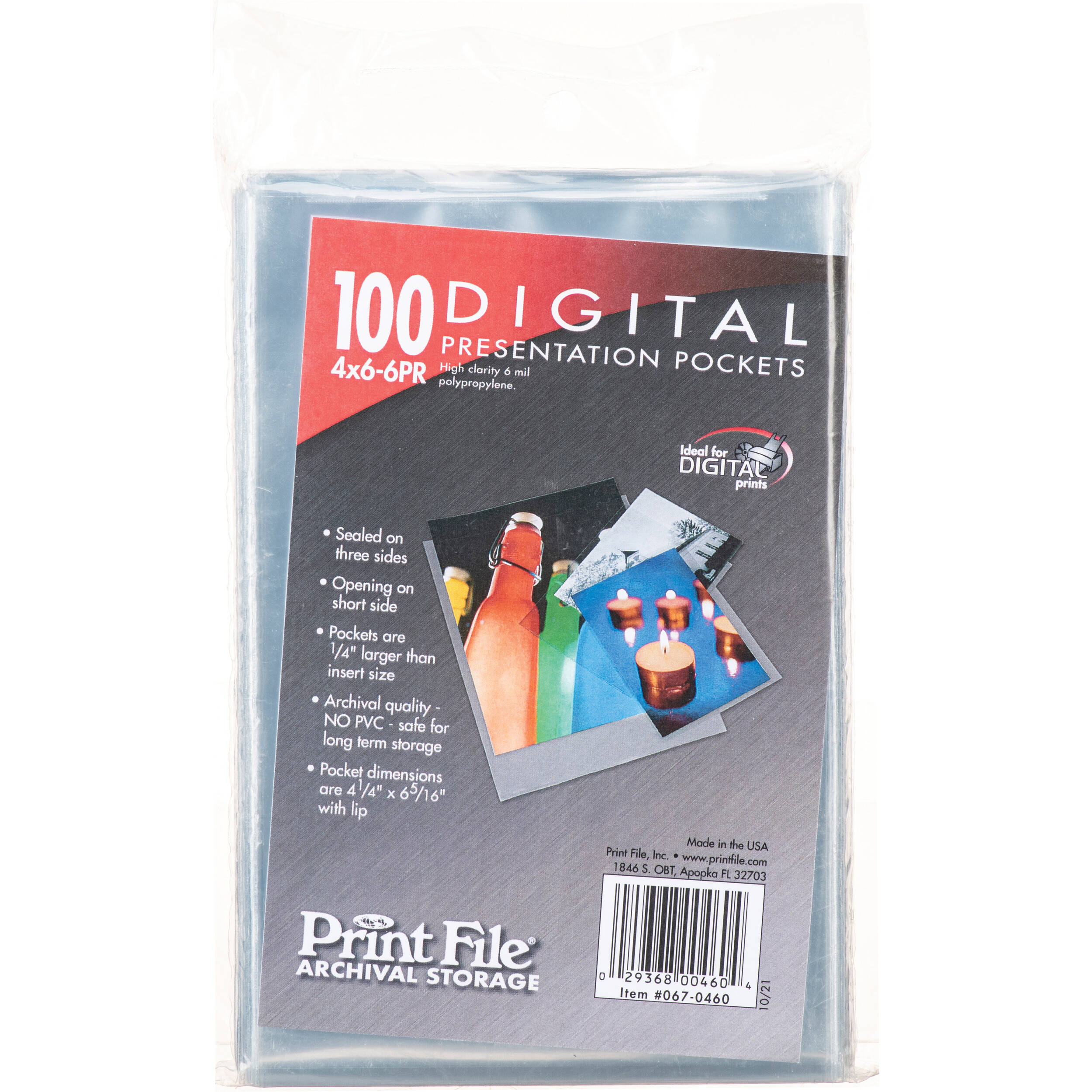 Print File Polypropylene Presentation Pocket 067-0460 B&H Photo