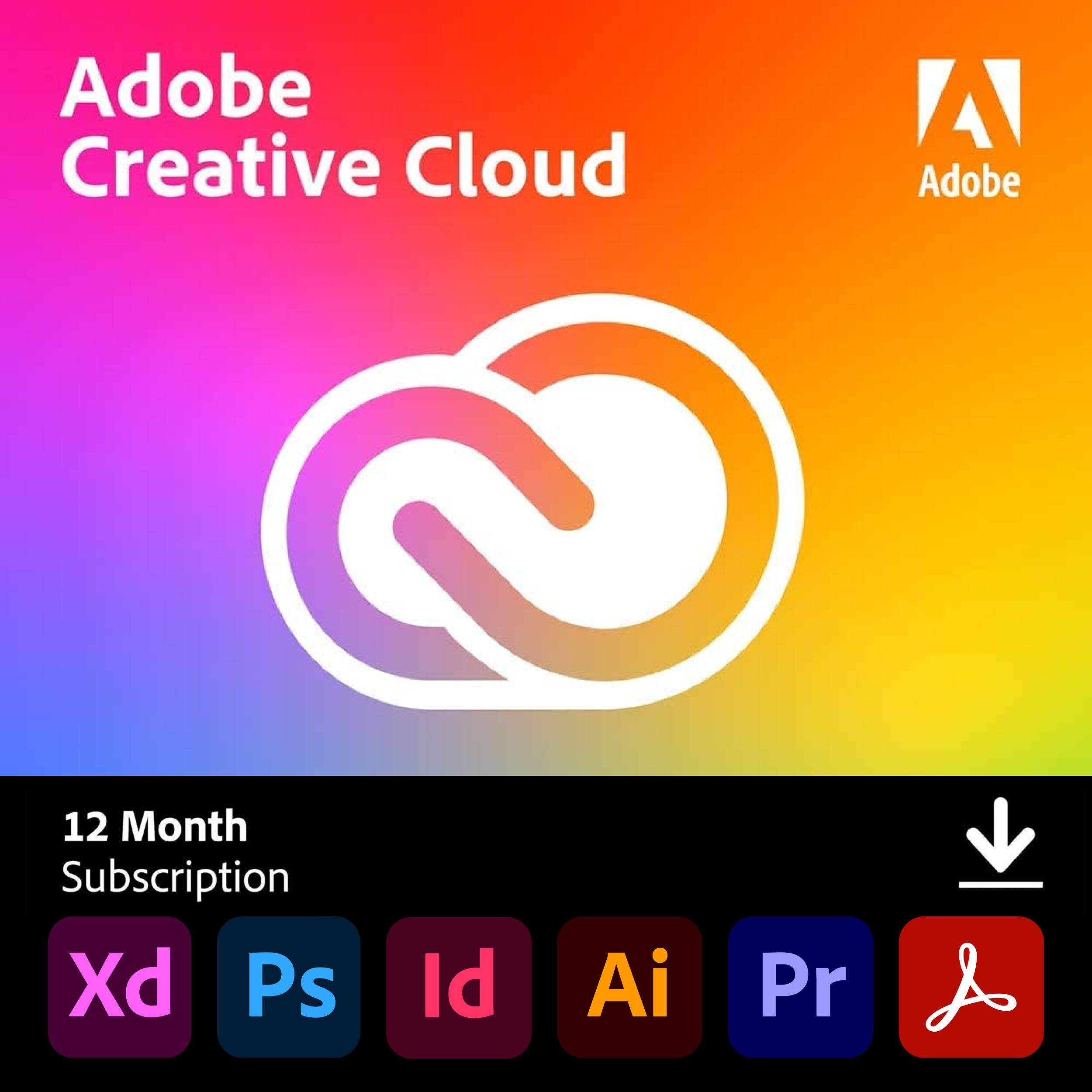 Adobe Creative Cloud (12 Month Subscription, Download) B&H