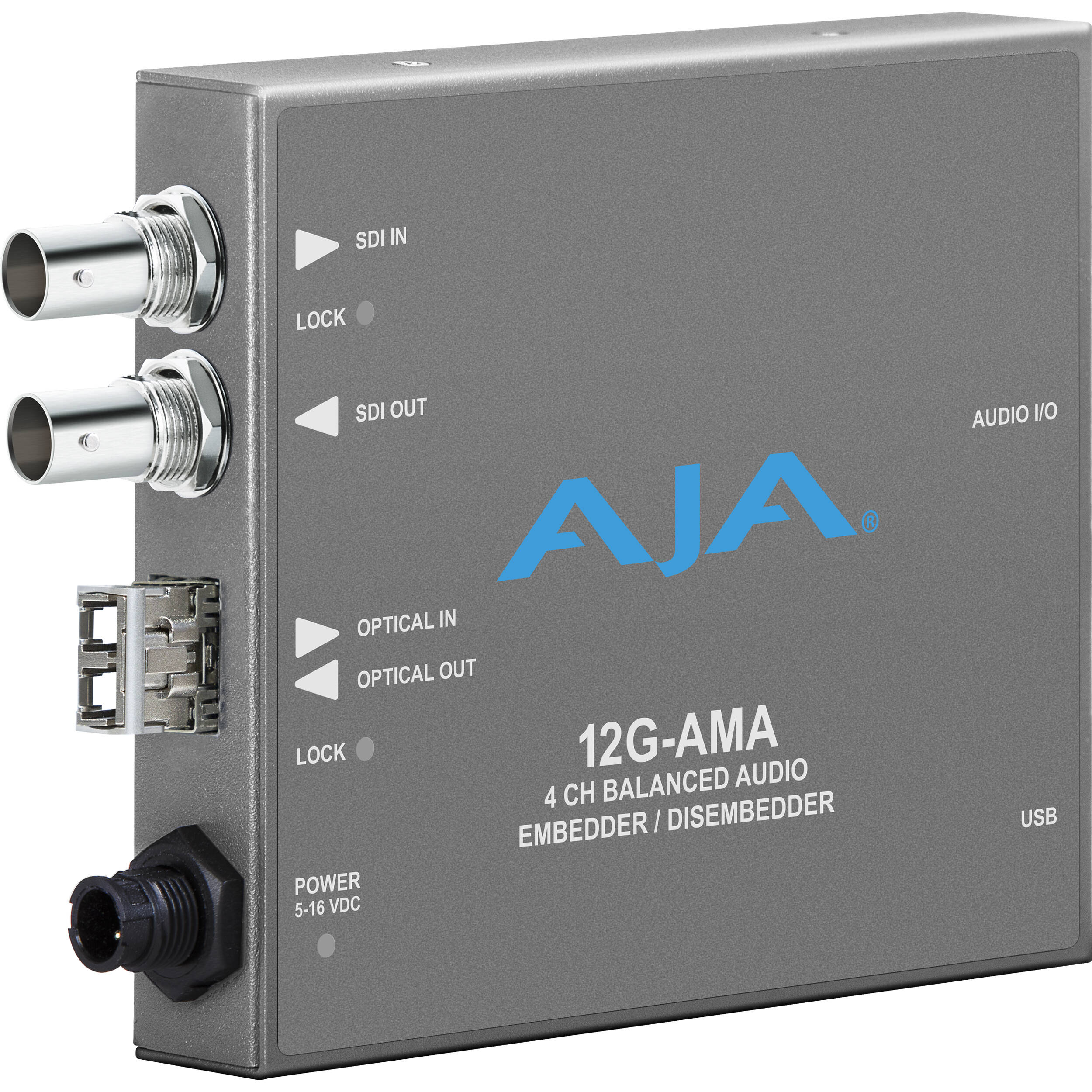 AJA 12G-SDI Input and Output up to 4K/UltraHD with LC 12G-AMA-TR