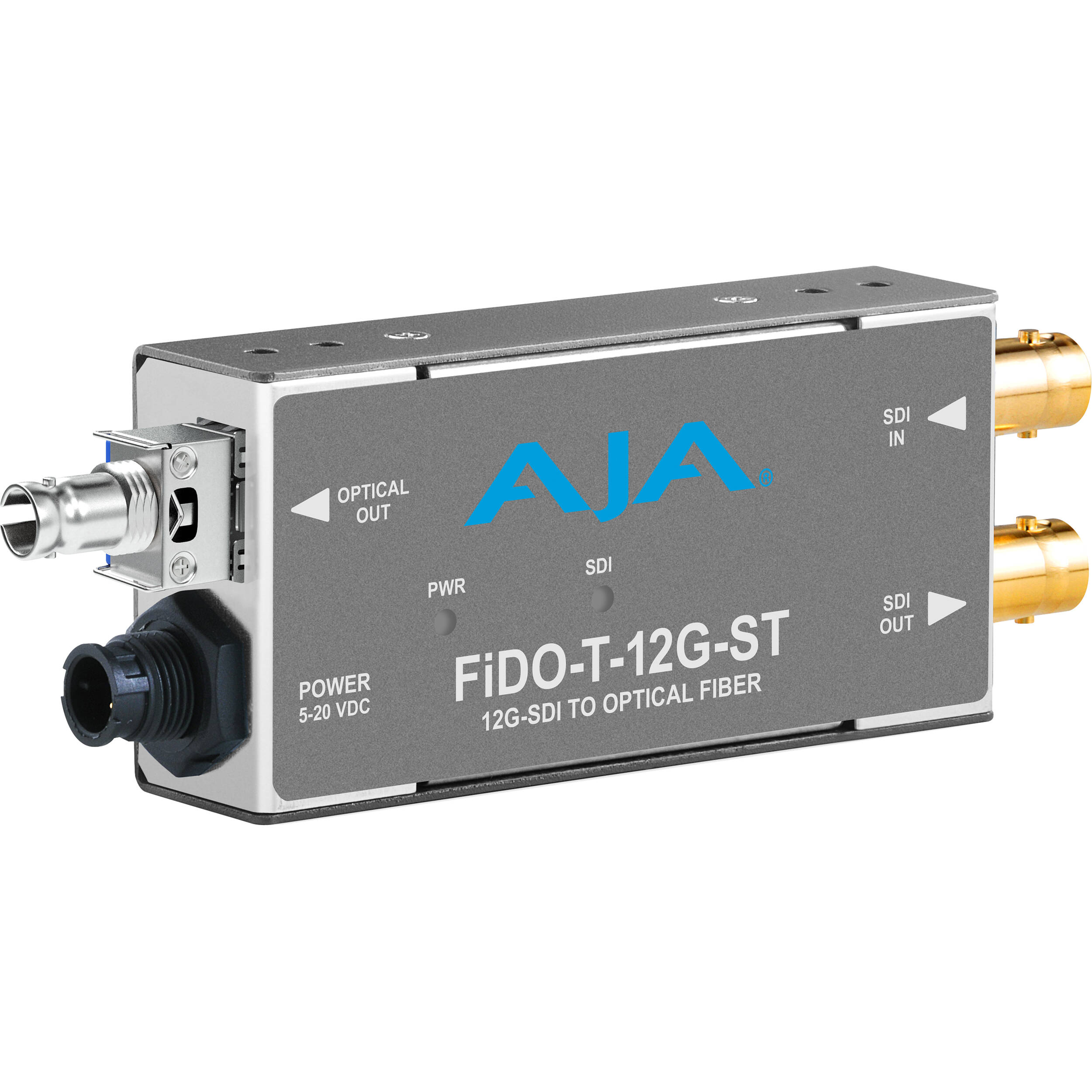 AJA 1-Channel 12G-SDI to Single-Mode ST Fiber FIDO-T-12G-ST B&H