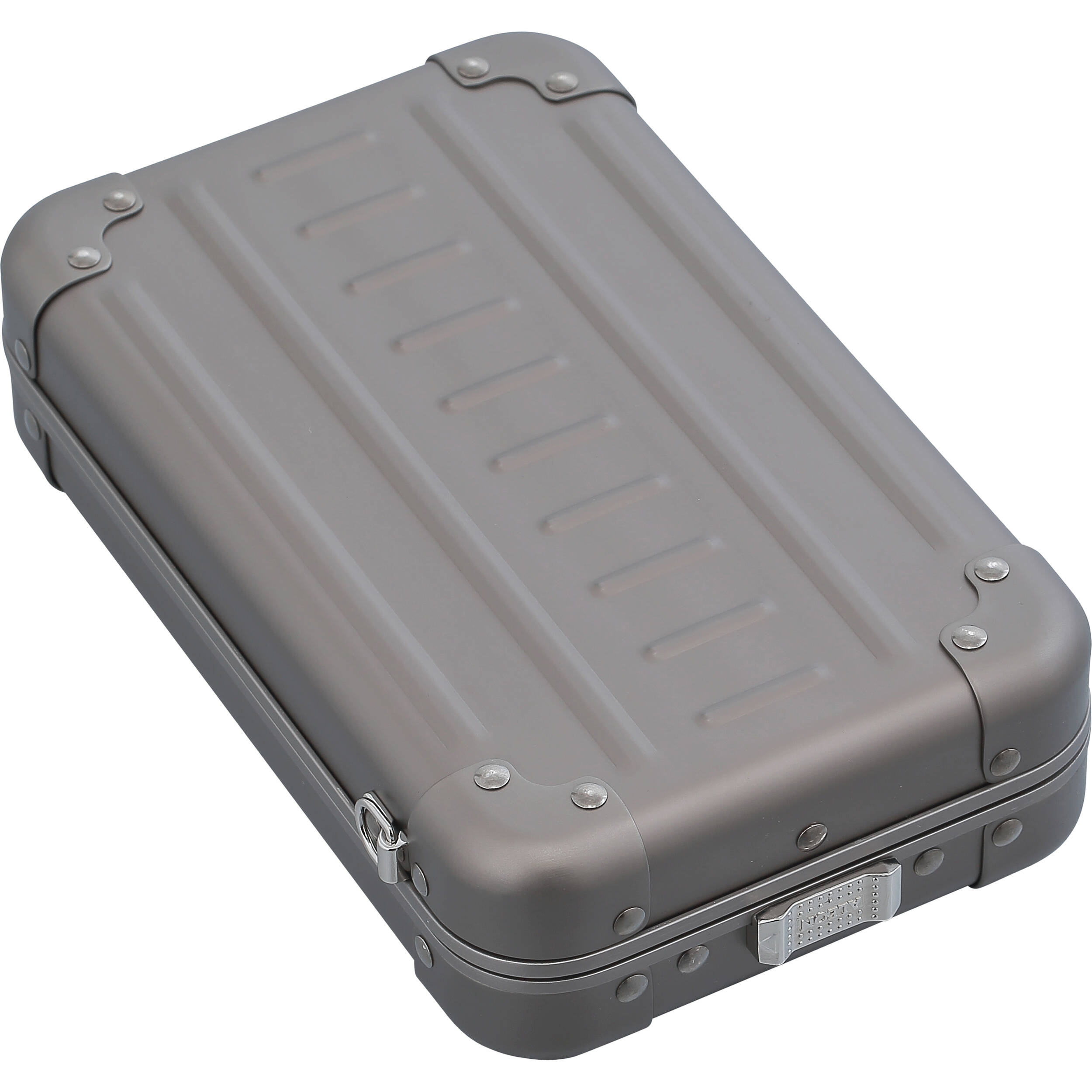 Aleon Vertical Aluminum Hard-Shell Cross-Body Bag AC-1905V-BR