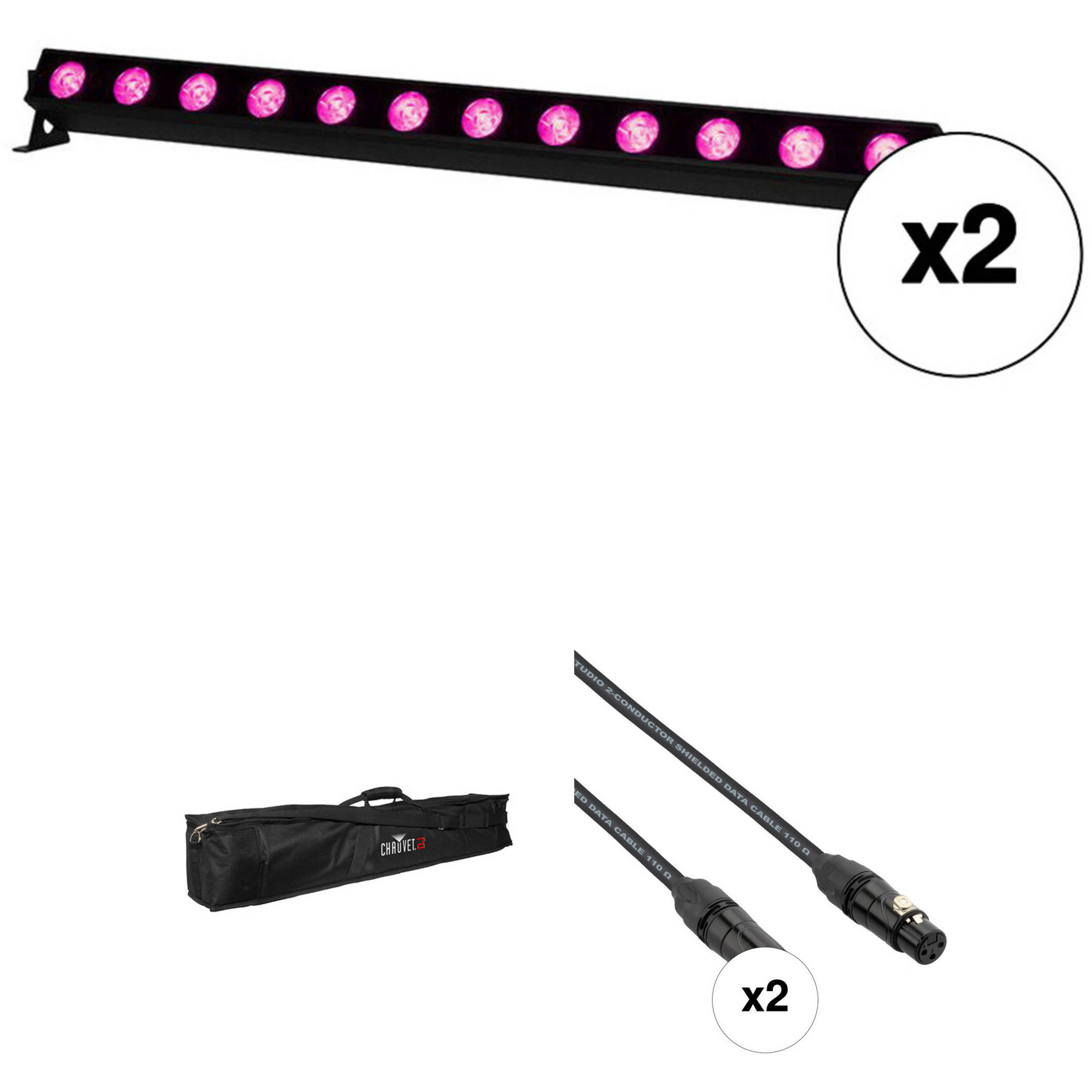 American DJ UBL12H RGBAL+UV Linear Light Bar Kit with Bag and
