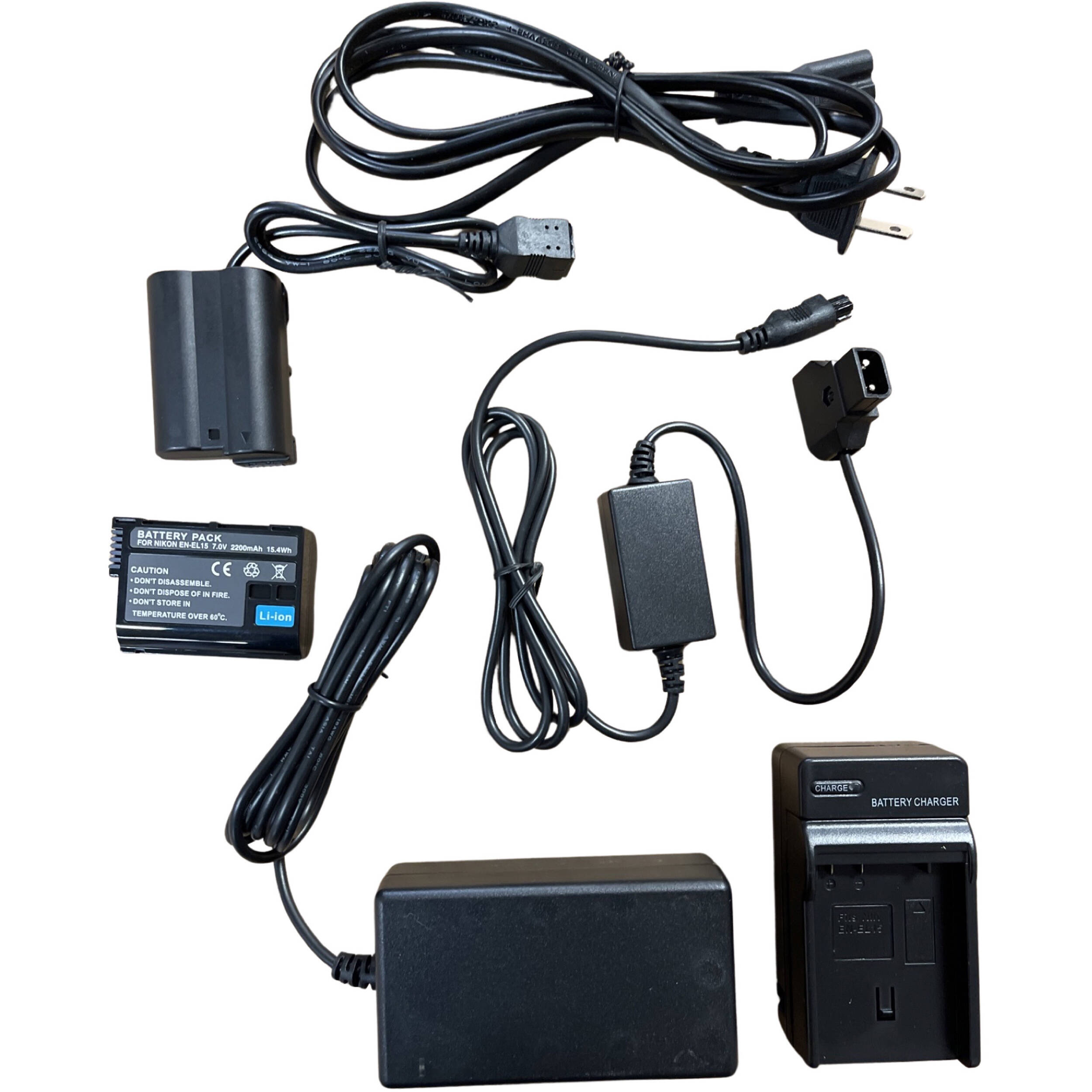 Bescor EN-EL15 Battery, Charger, AC Dummy Battery Kit EP5BPROD