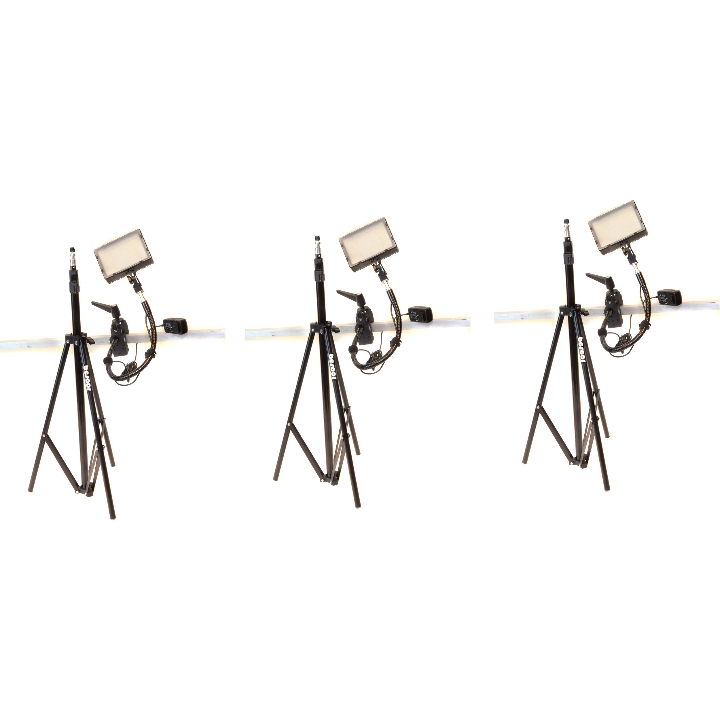 Bescor Grip-183K Gripper Gooseneck Bi-Color 3-Light Kit