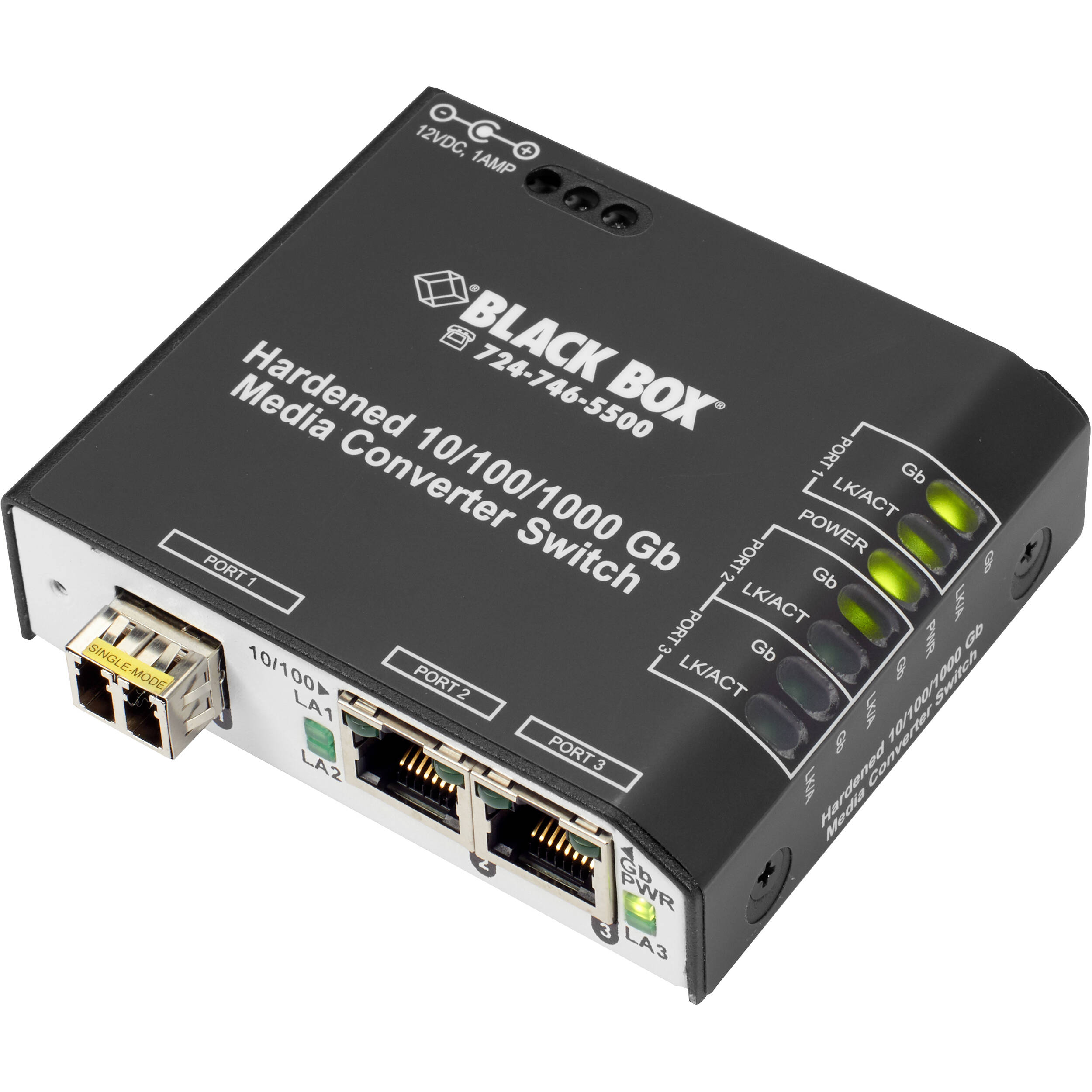 Black Box LBH2001A-H-LX Hardened Media Converter LBH2001A-H-LX