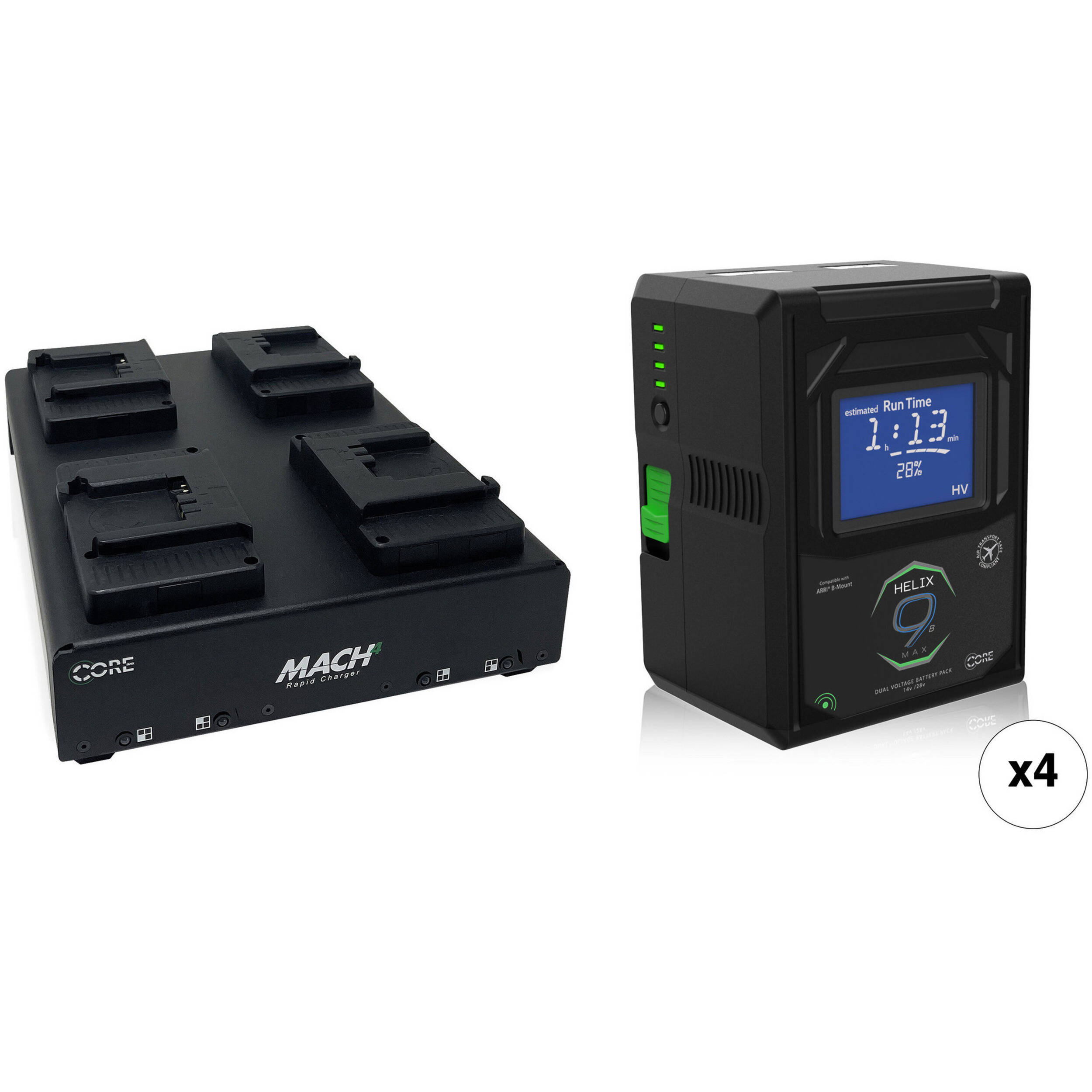 Core SWX Helix Max 98Wh 4-Battery Kit with 4-Position Charger
