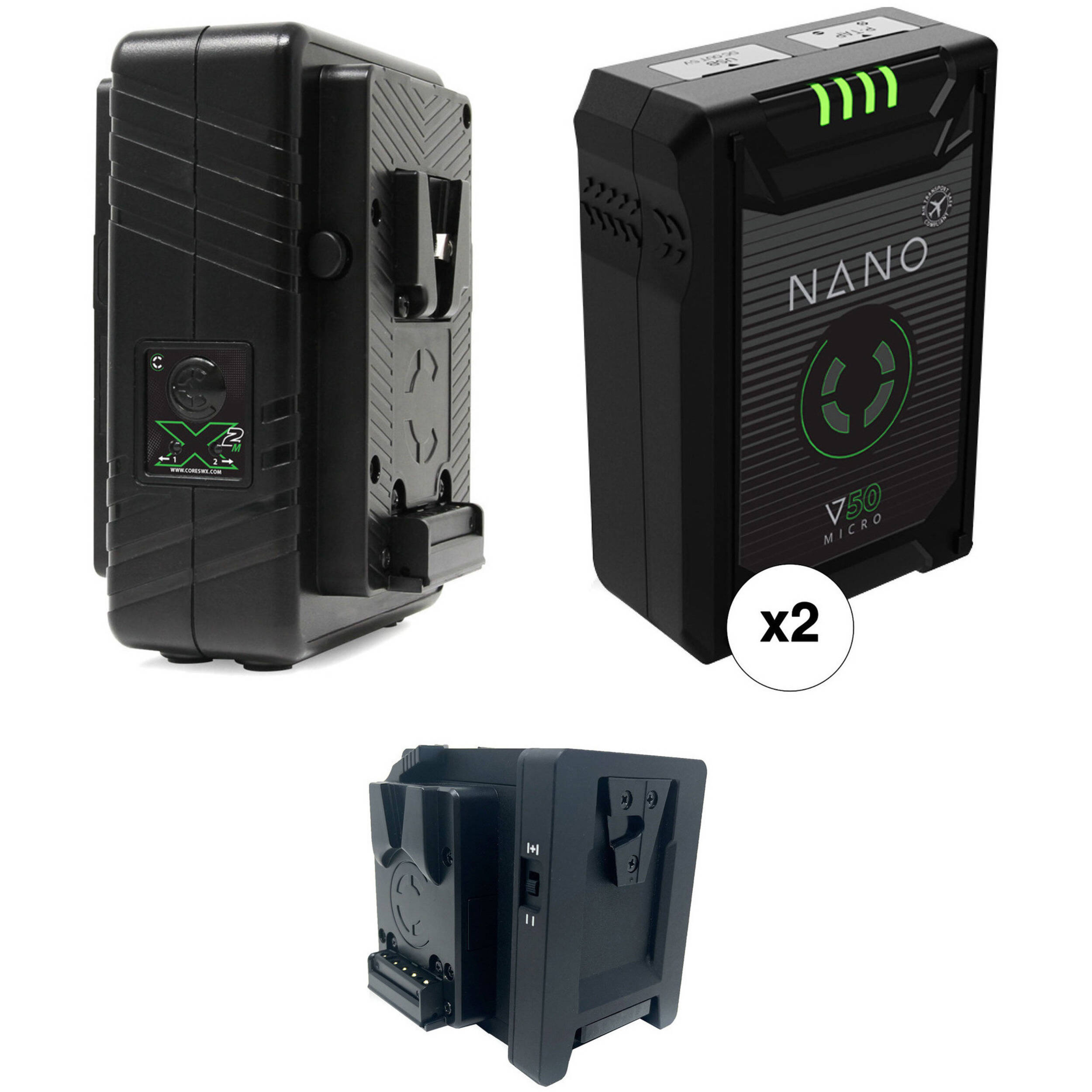 Core SWX NANO Micro 50 Li-Ion 2 x Batteries + Dual NANO-V50KV