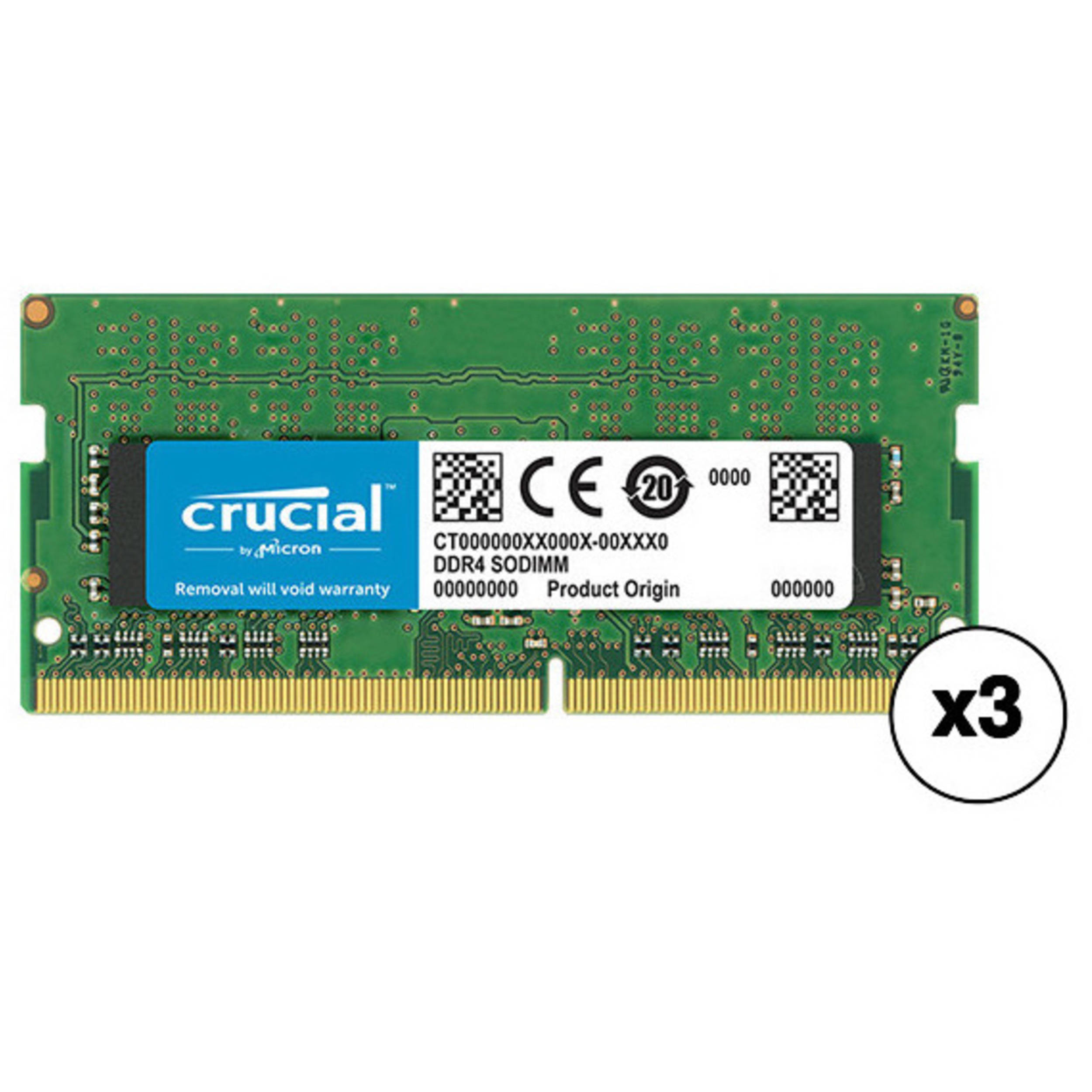 Crucial 12GB DDR4 2133 MHz SO DIMM Memory Kit 3 X 4GB B H