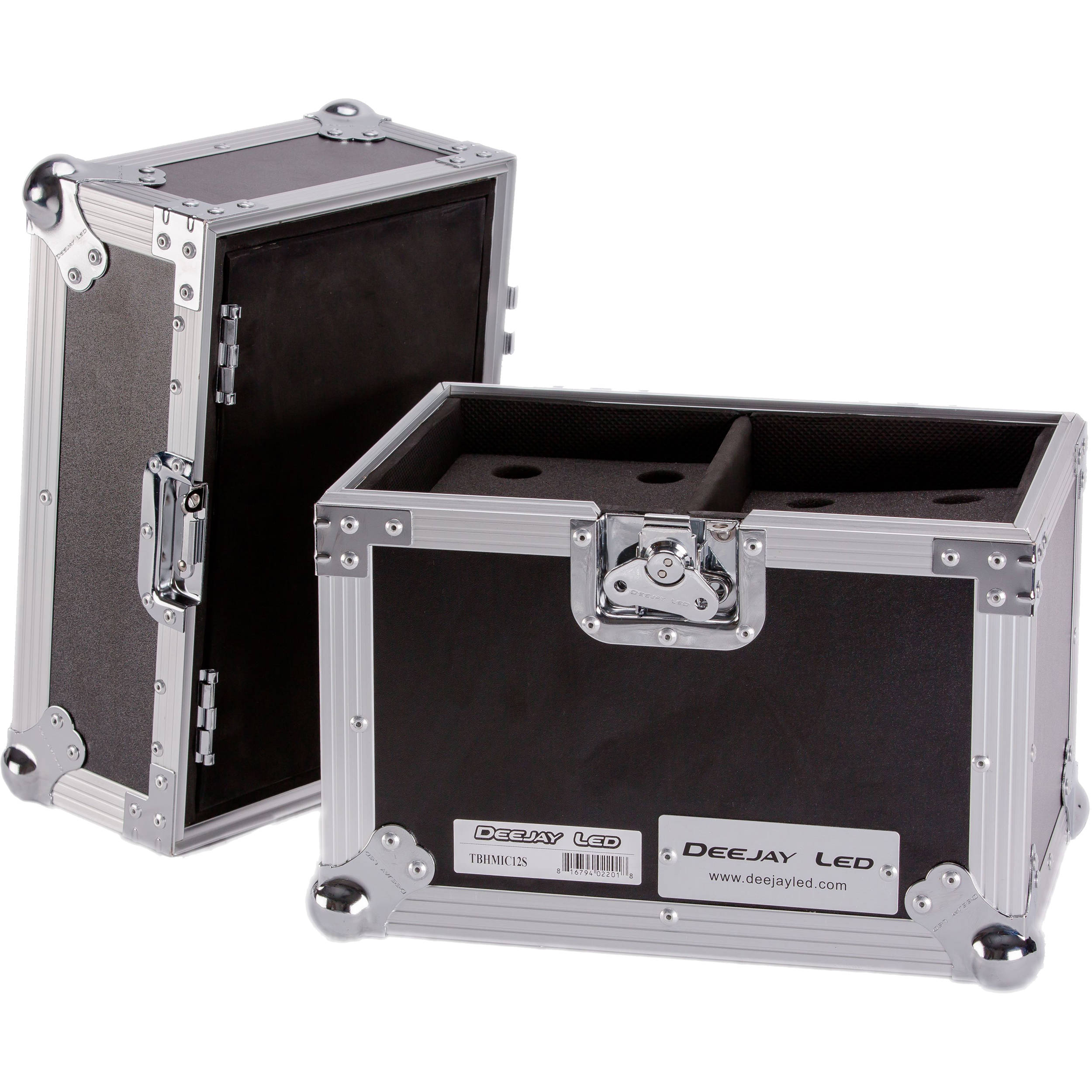 DeeJay LED Case for 12 Microphones with Storage TBHMIC12S B&H