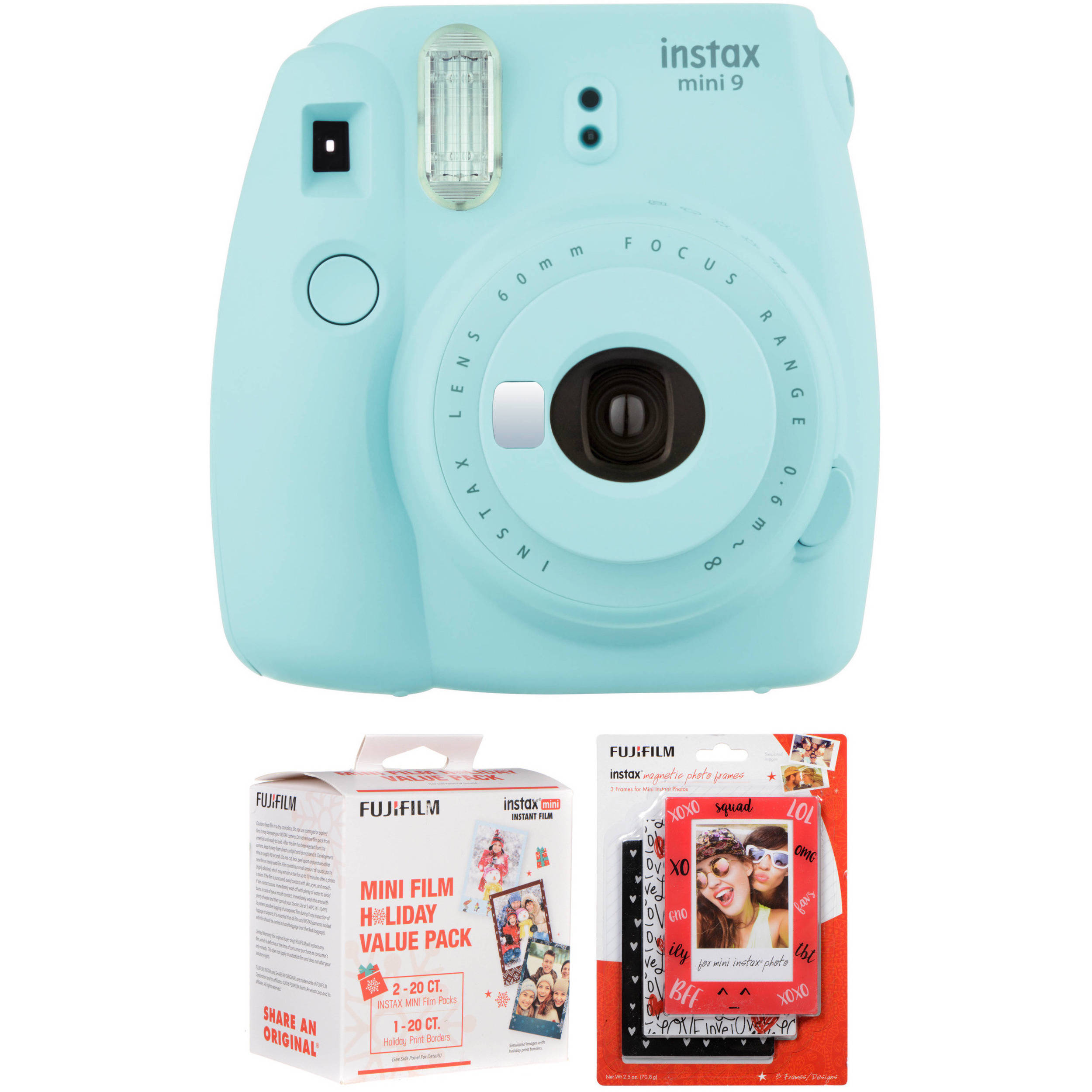 Blue Instax Mini 8 Sides