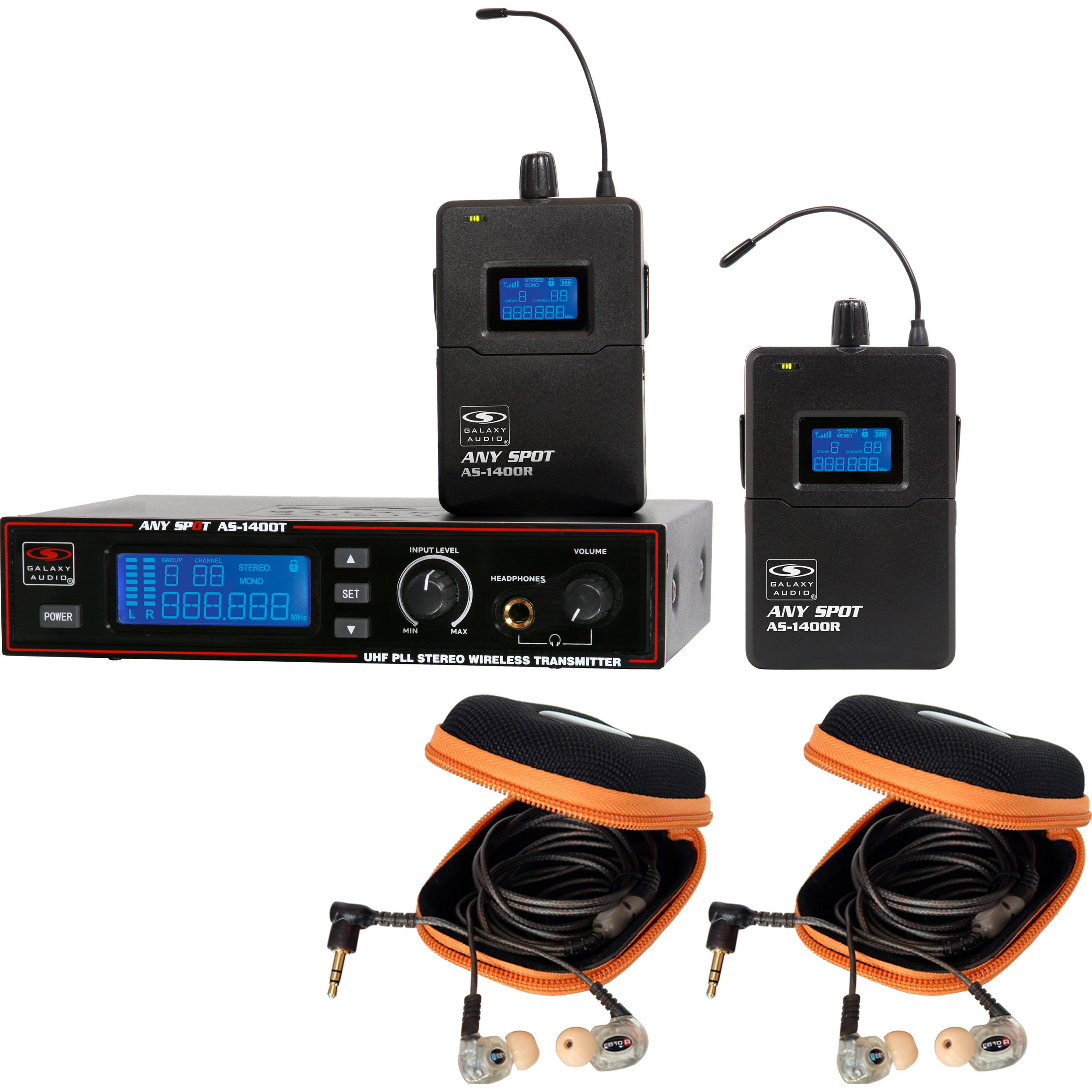 Galaxy Audio AS-1410-2M Wireless In-Ear Twin Pack AS-1410-2M B&H