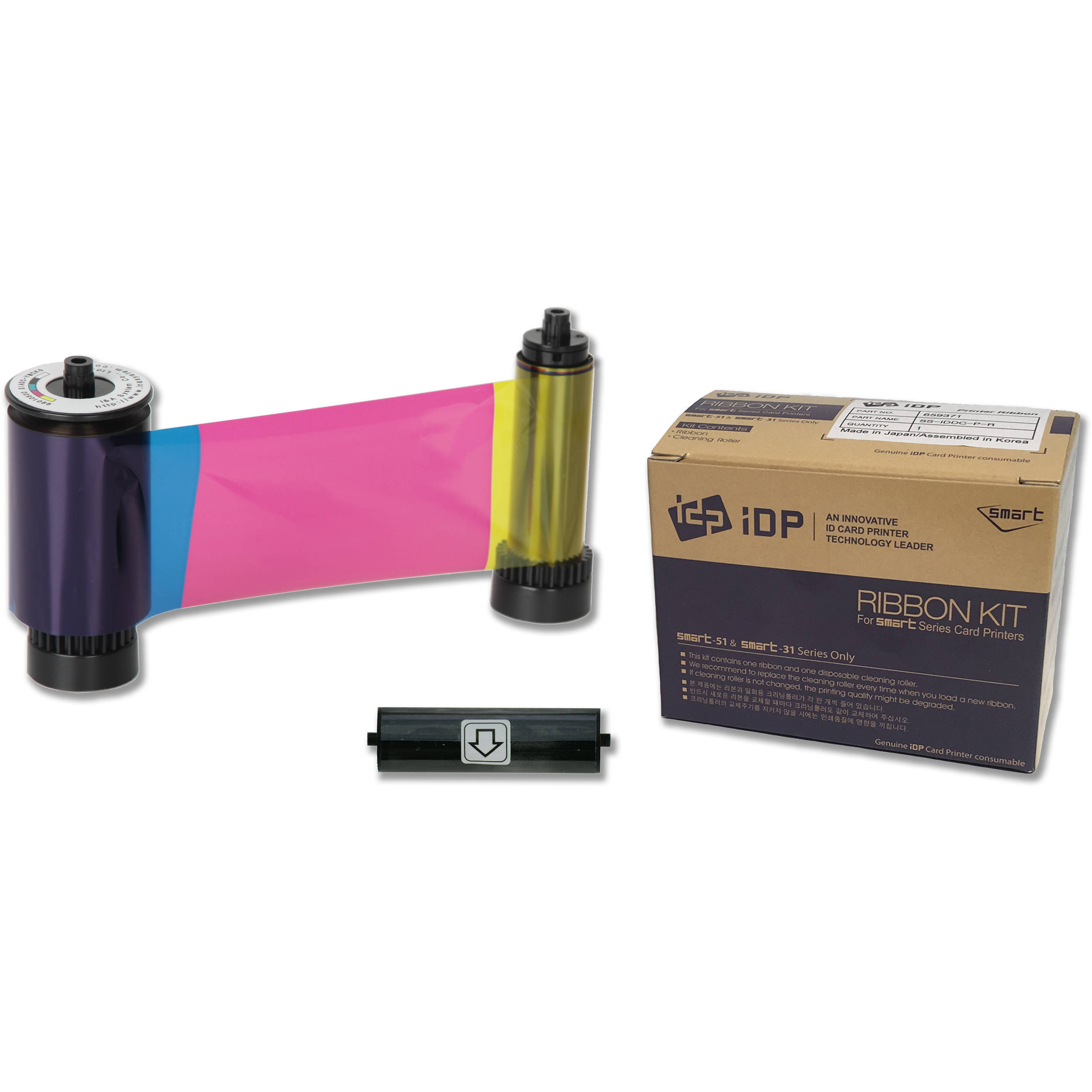 IDP YMCKO Full-Color Ribbon with Overlay Panel 659366 B&H Photo
