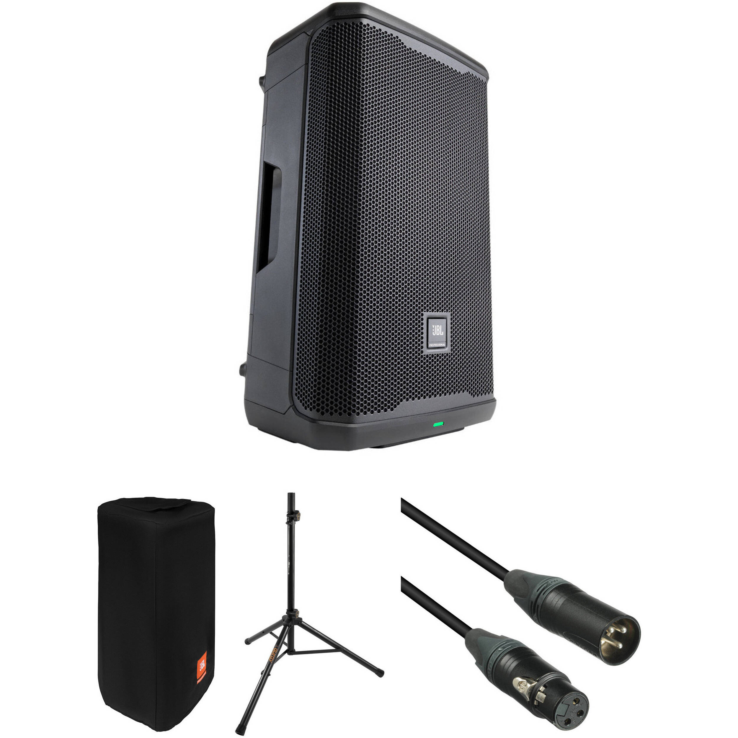 JBL PRX912 Two-Way 12" 2000W Powered PA System Kit with Cover,