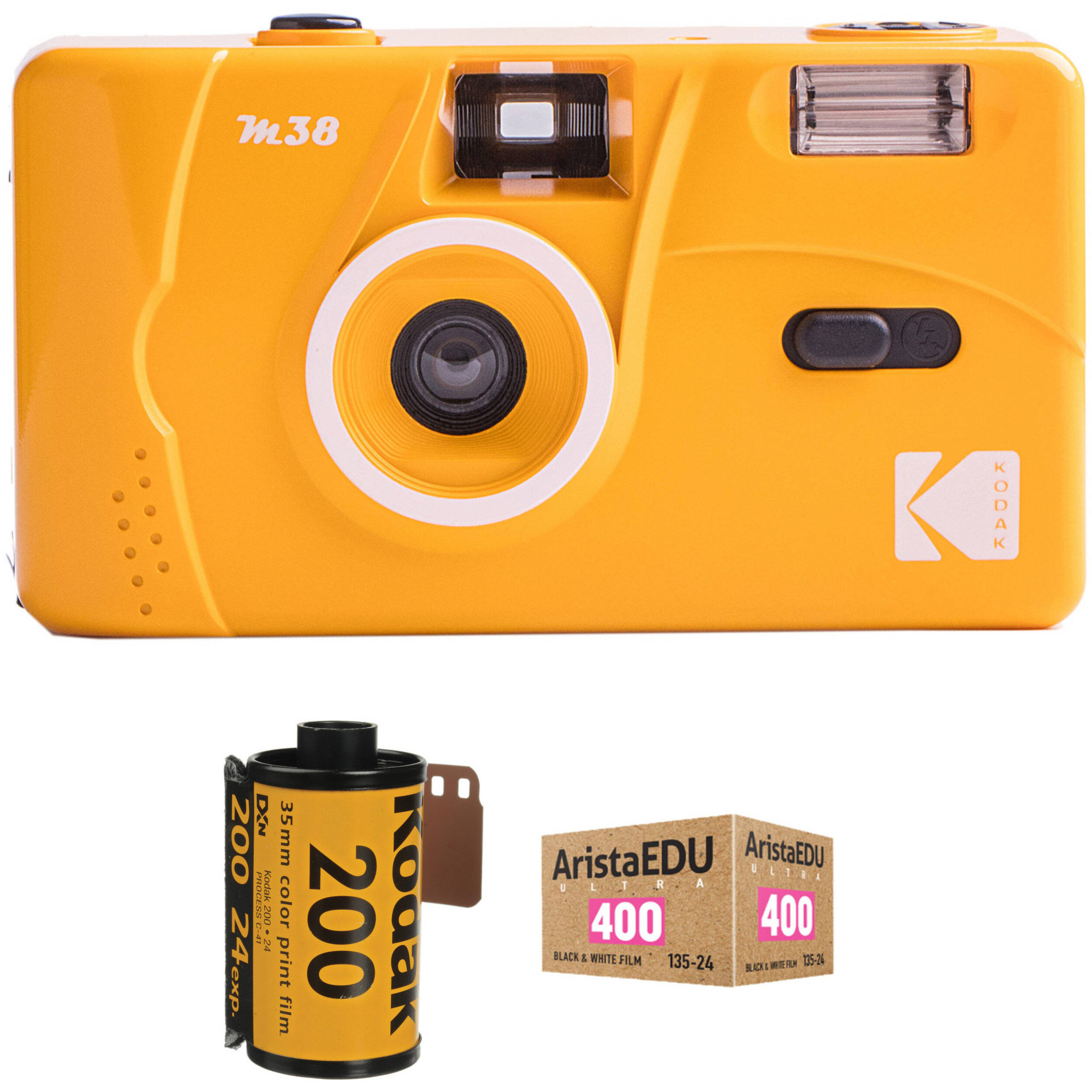 Kodak M38 35mm Film Camera Kit (Yellow) B&H Photo Video
