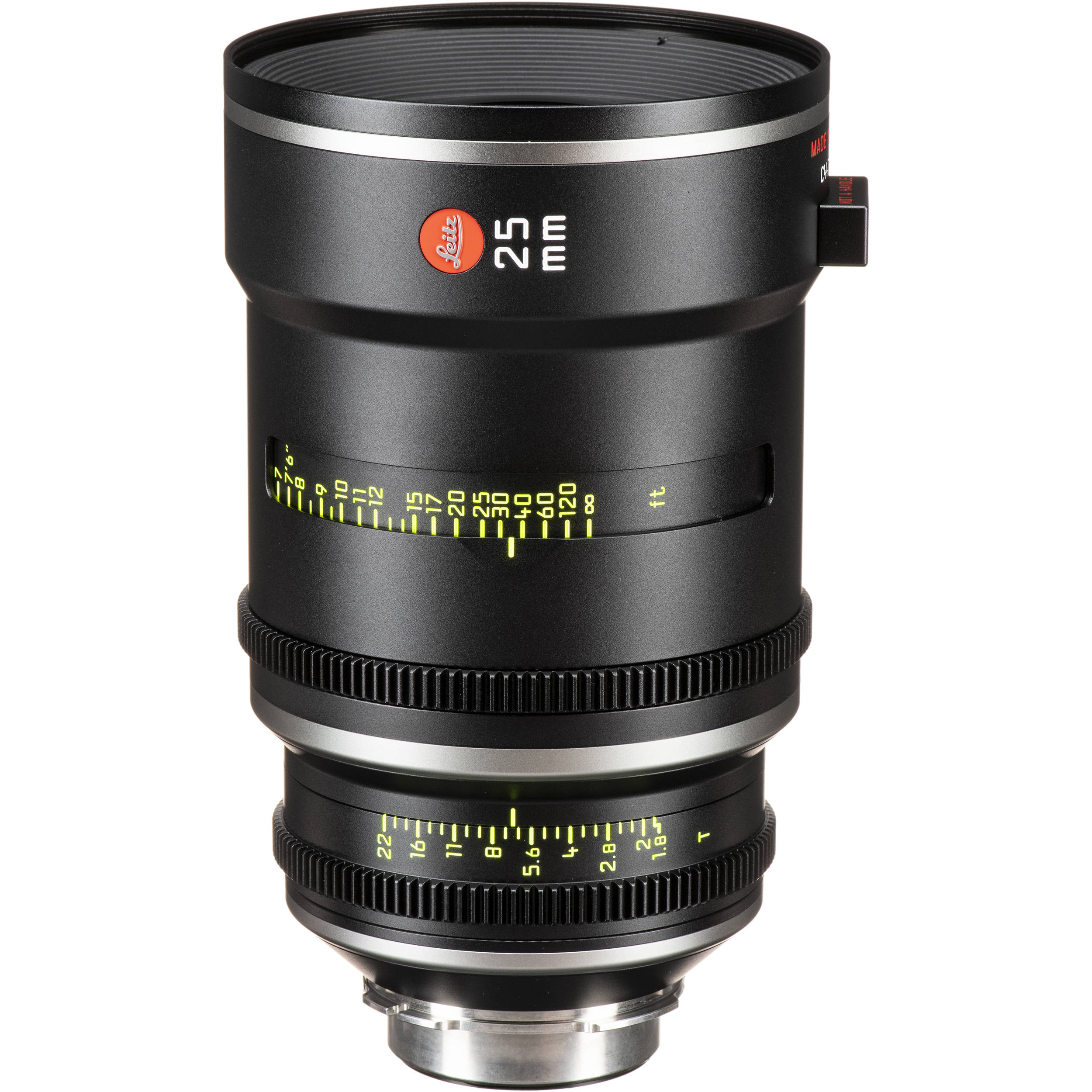 Leitz Cine Prime 25mm Lens (Feet, PL Mount) 11472-001 B&H Photo