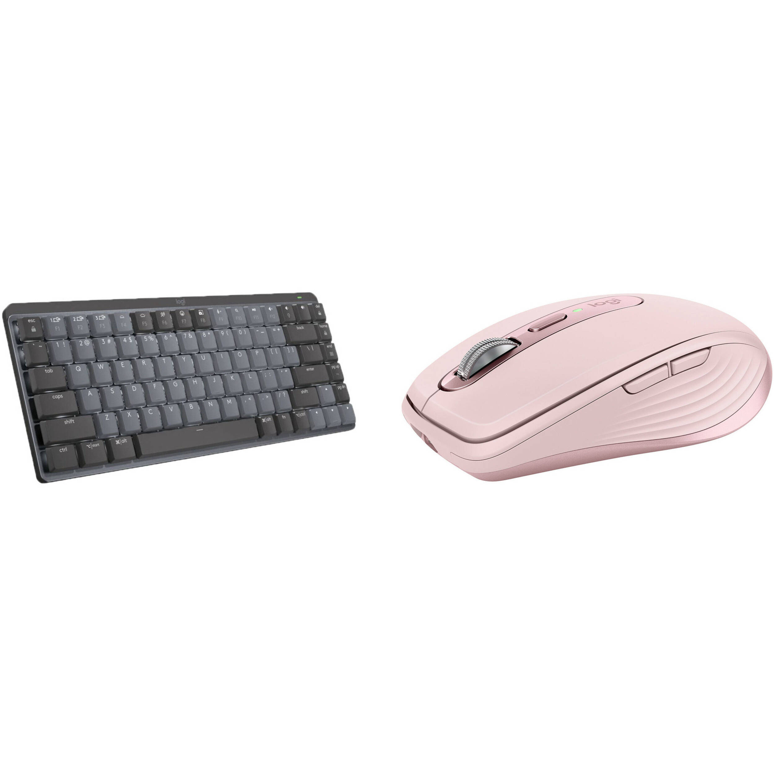 Logitech MX Wireless Mechanical Mini Keyboard and Anywhere 3S