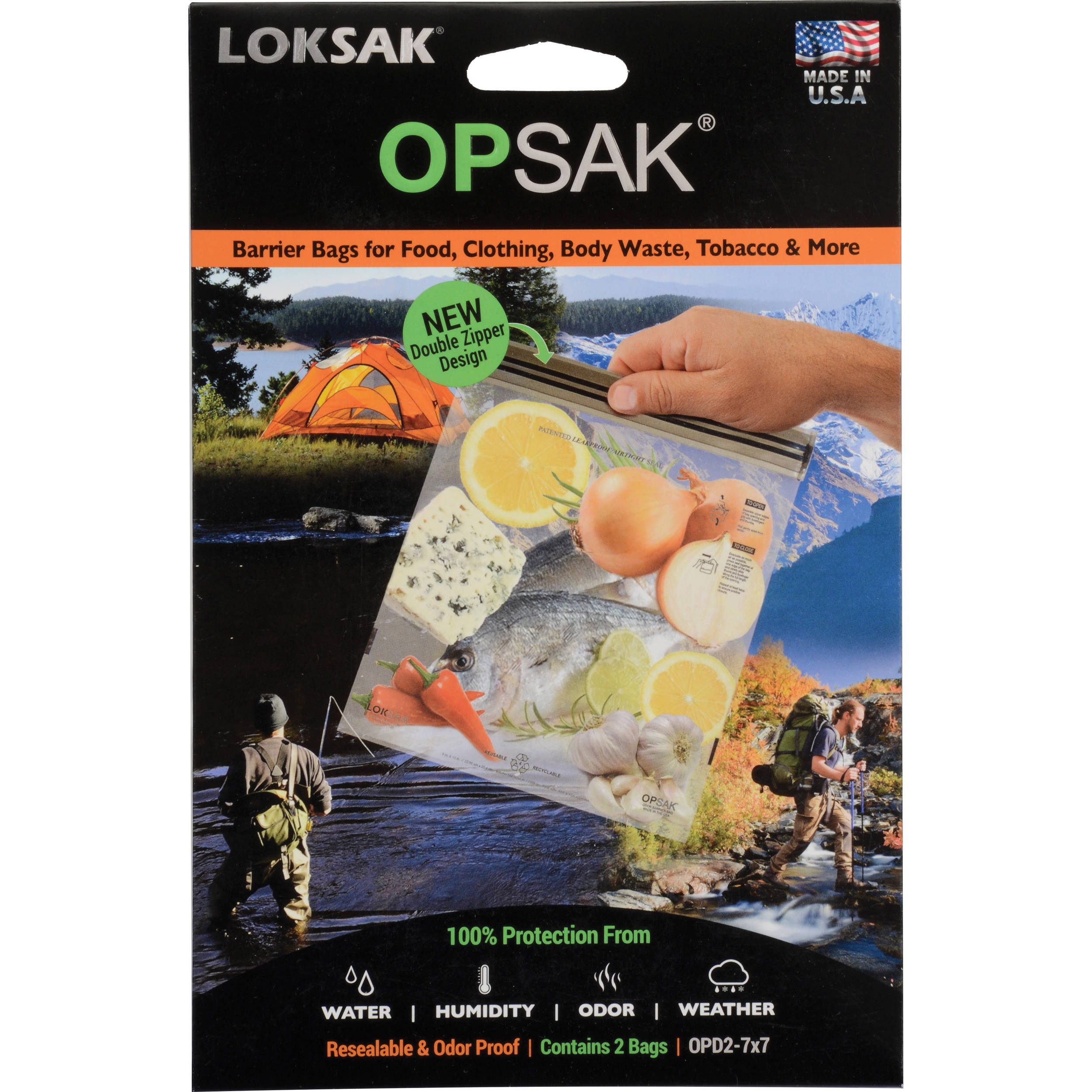 LOKSAK OPSAK Waterproof Bags - 7 x 7" (2-Pack) LOK-OPD2-7X7 B&H