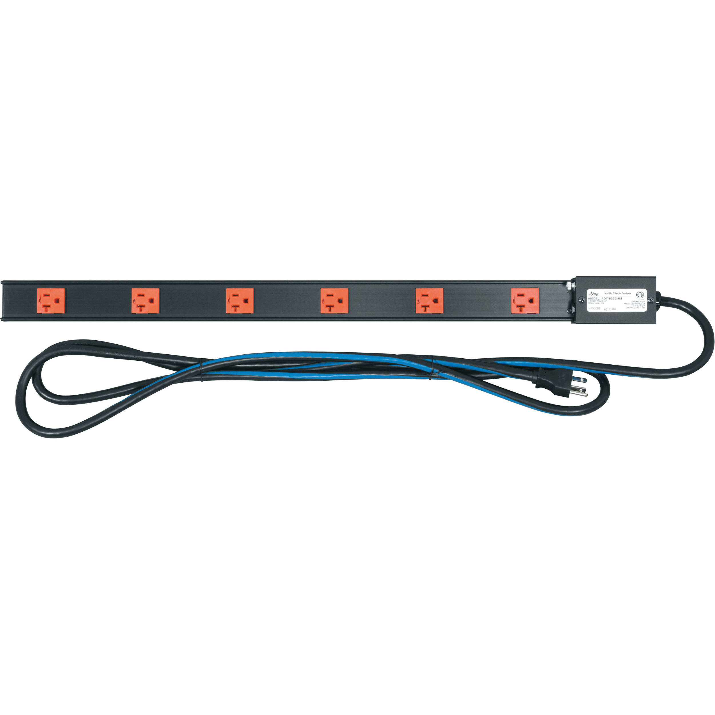 Middle Atlantic PDT-620C-NS Thin Power Strip PDT-620C-NS B&H