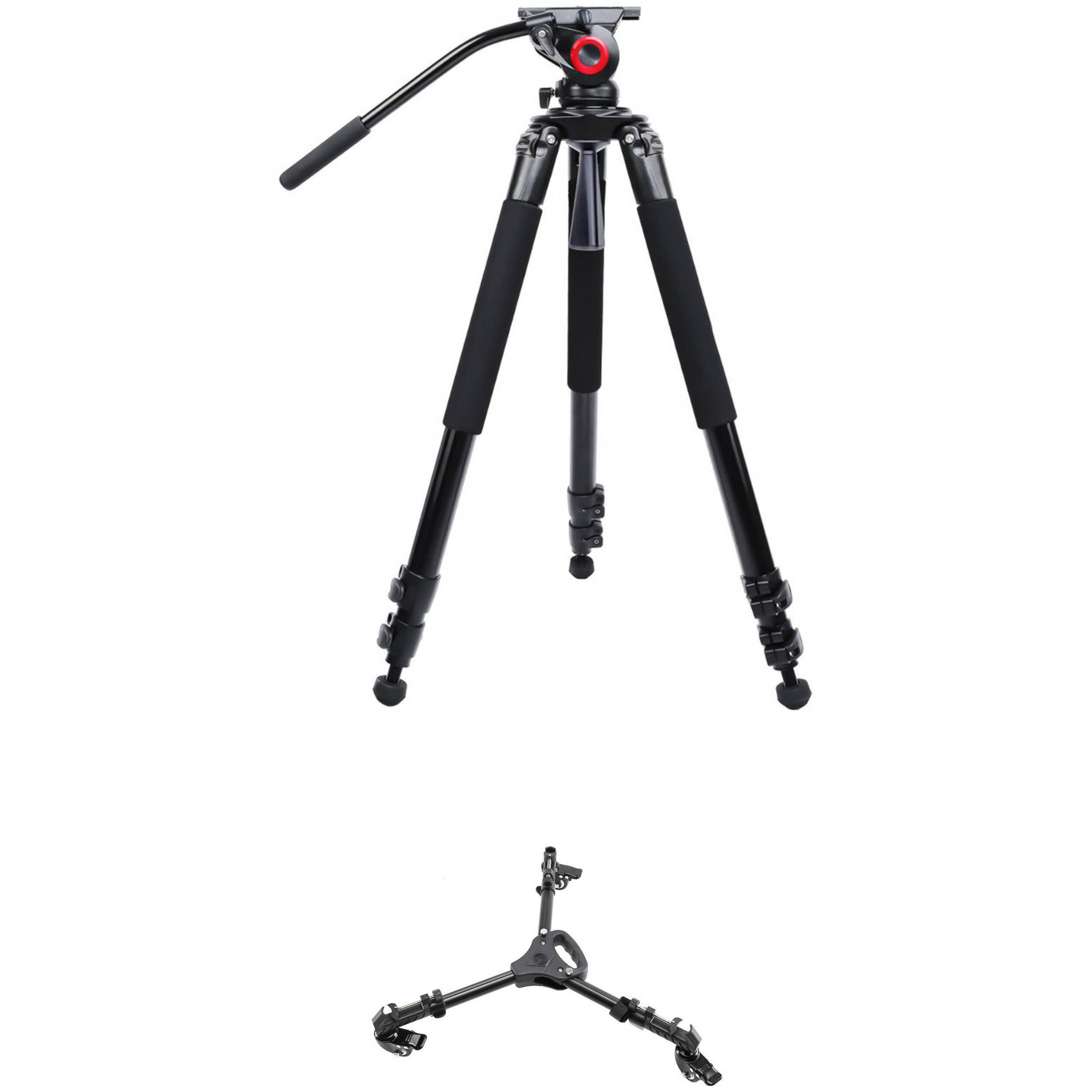 miliboo Portable Aluminum Tripod Kit with 75mm Fluid Head and