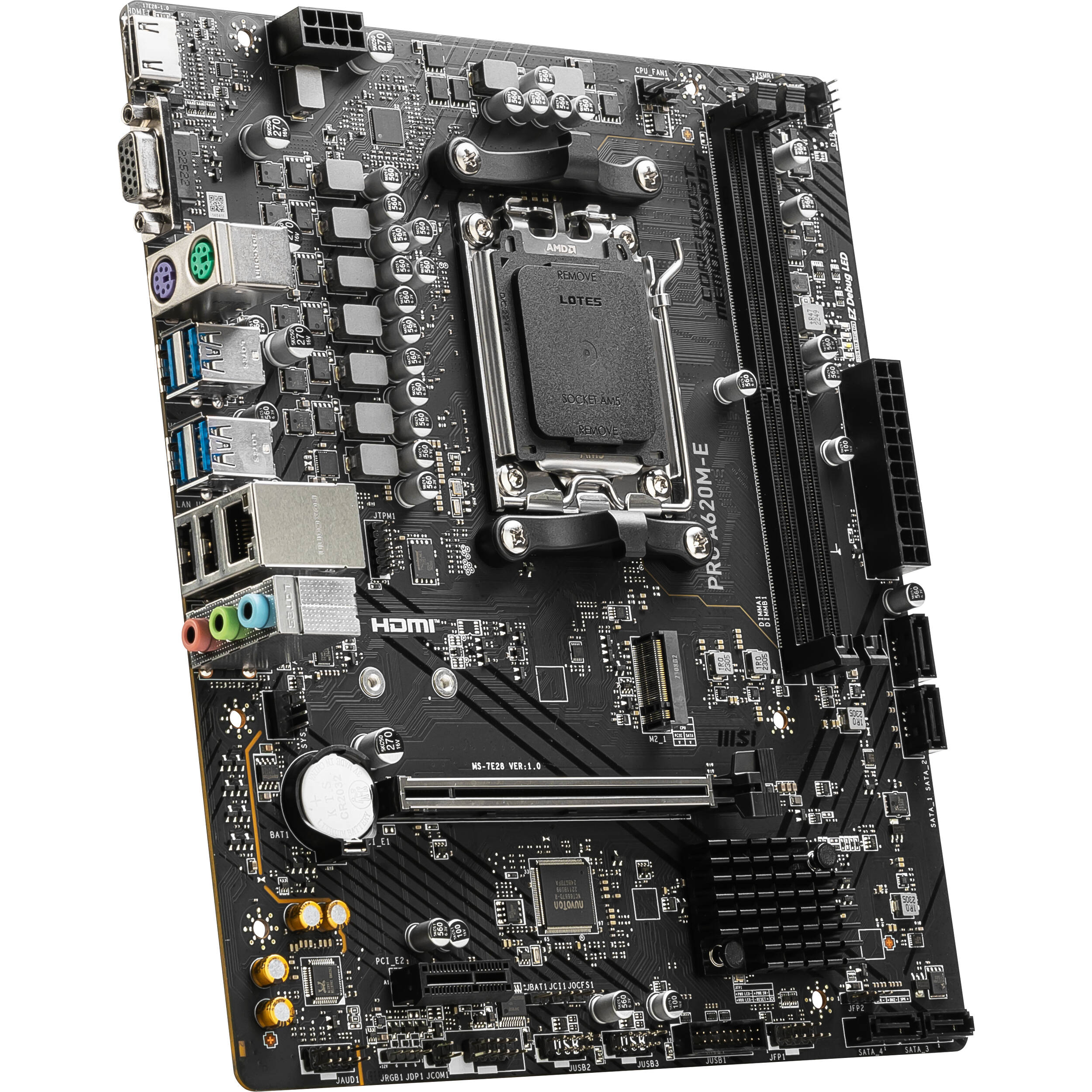 MSI PRO A620M E Micro ATX AM5 Motherboard PRO A620M E B H Photo MSI PRO A620M E Micro ATX AM5 Motherboard PRO A620M E B H Photo