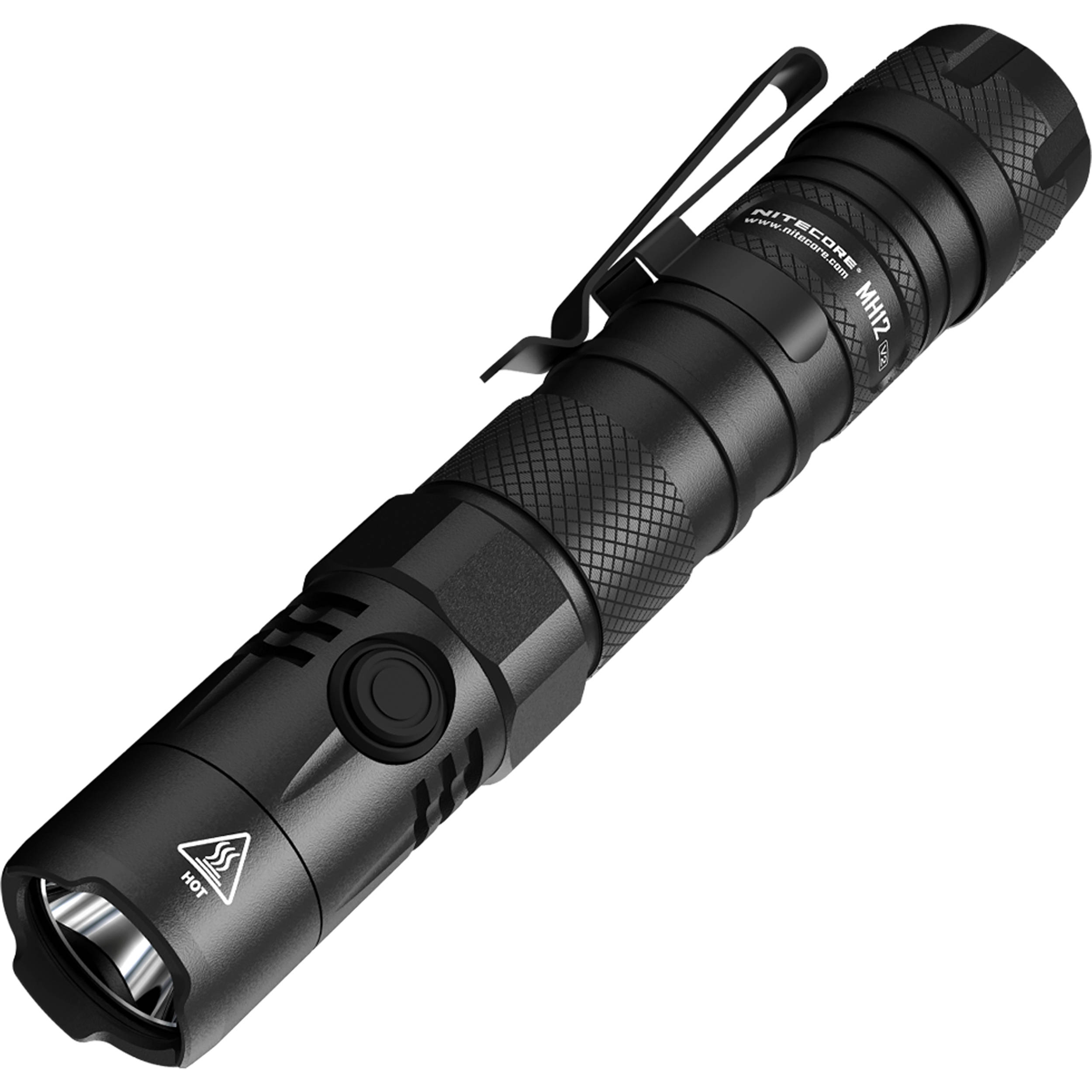 Nitecore MH12 V2 Rechargeable LED Flashlight MH12 V2 B H Photo Nitecore MH12 V2 Rechargeable LED Flashlight MH12 V2 B H Photo