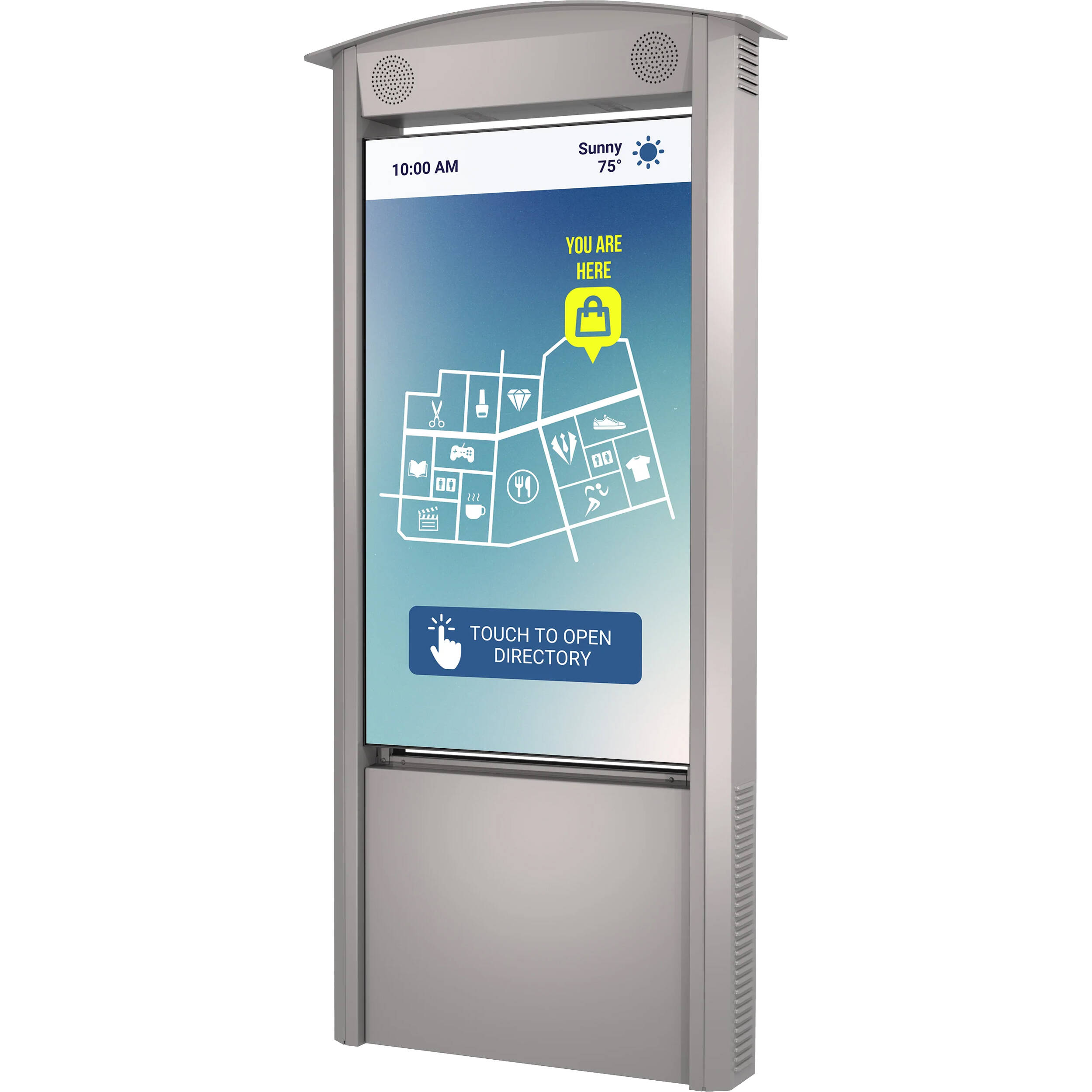 Peerless-AV Smart City Kiosk with 55" Display and KOP55XHB-SA