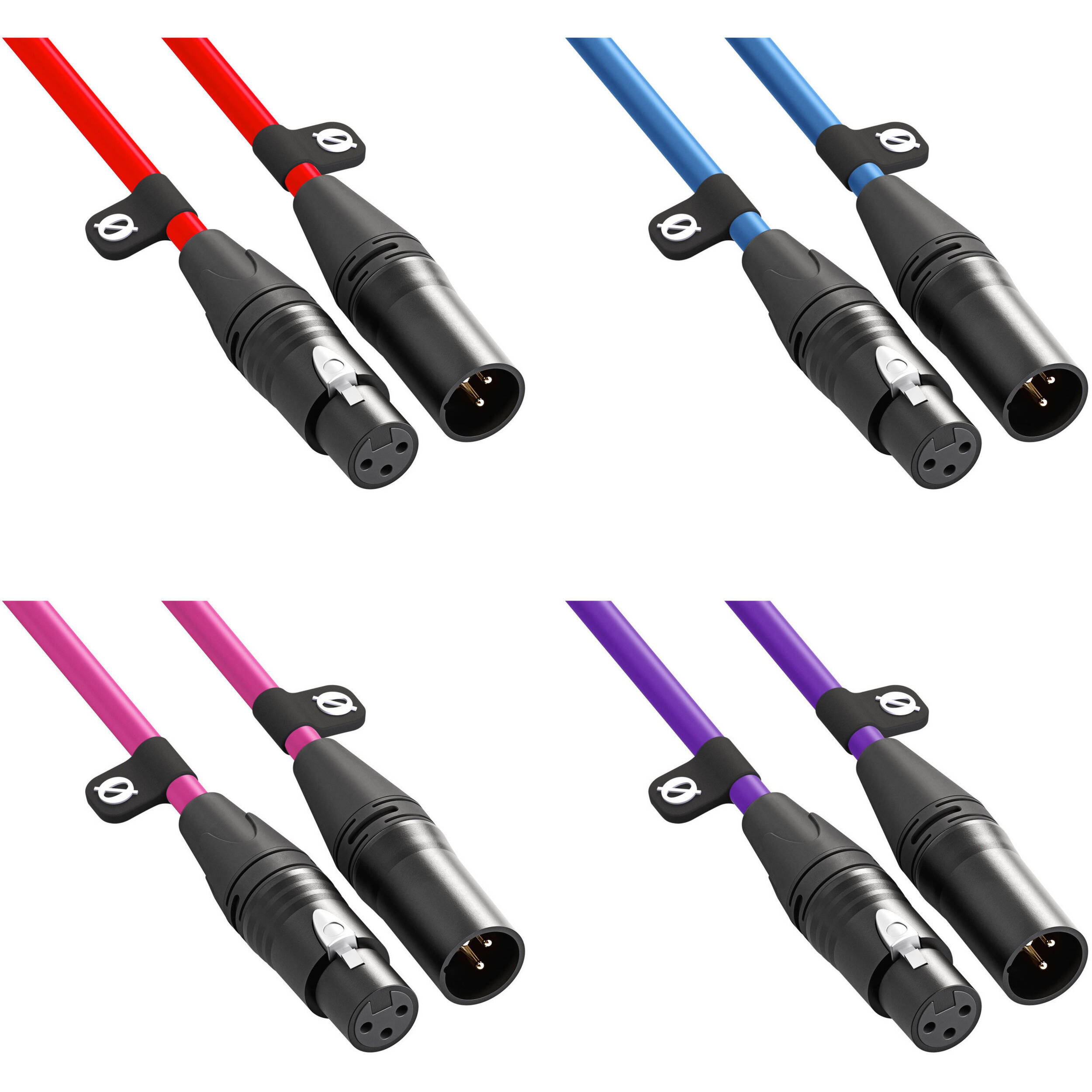 RODE XLR Male to XLR Female Cable (19.7', Red, Blue, Pink,