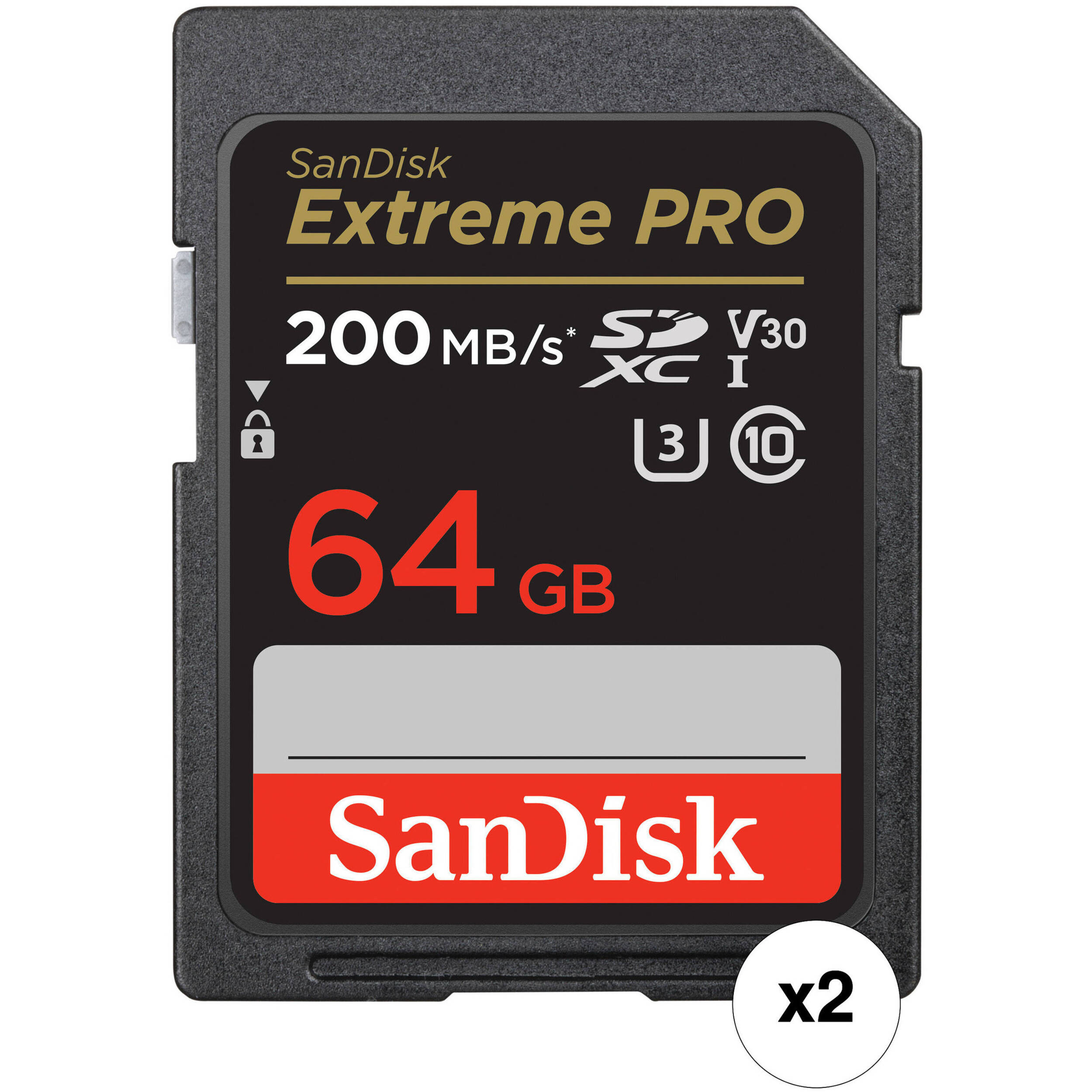 SanDisk 64GB Extreme PRO UHS-I SDXC Memory Card (2-Pack) B&H