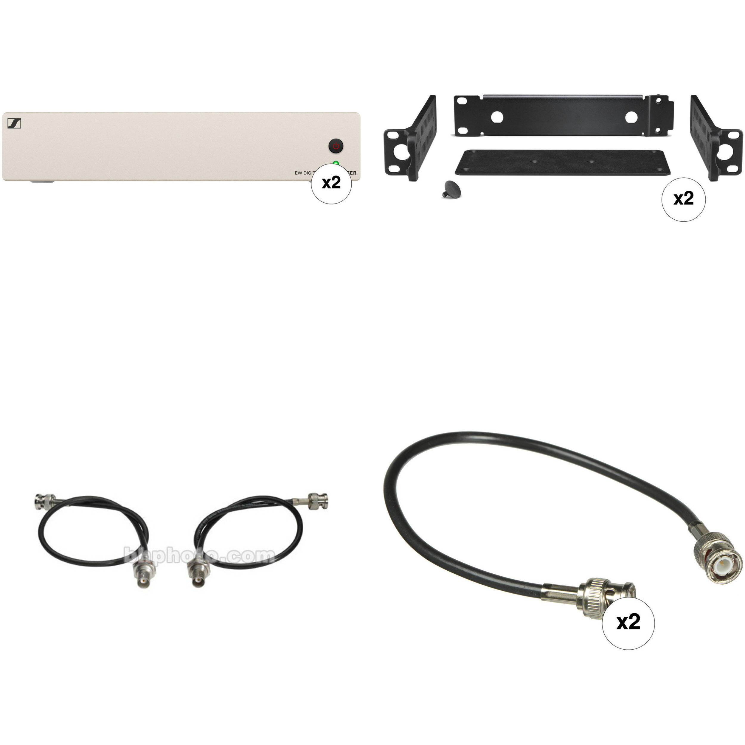 Sennheiser Dual G4 EWD Active Antenna Splitter Bundle