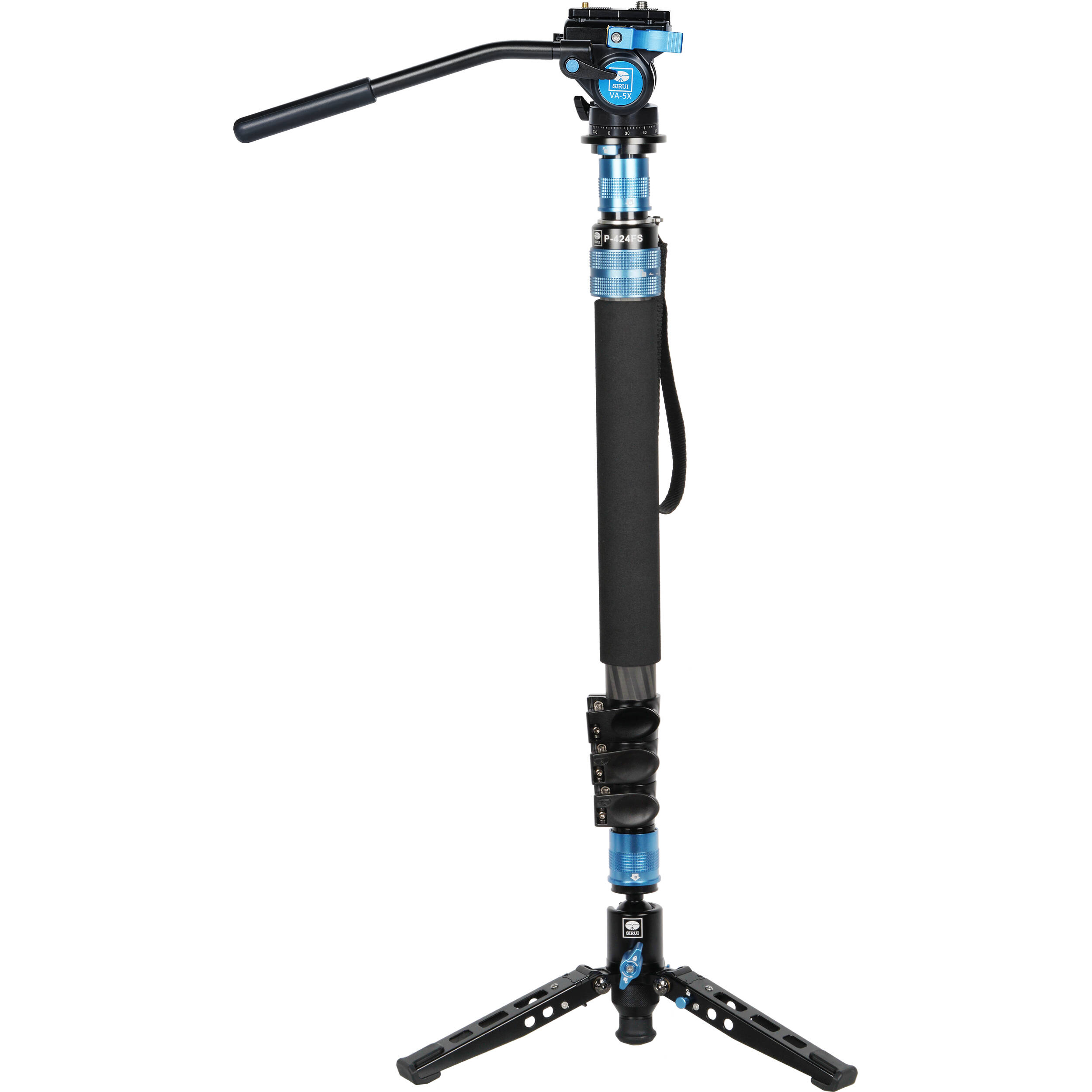 Sirui P-424FS Carbon Fiber Monopod with VA-5X Video P424FS+VA5X