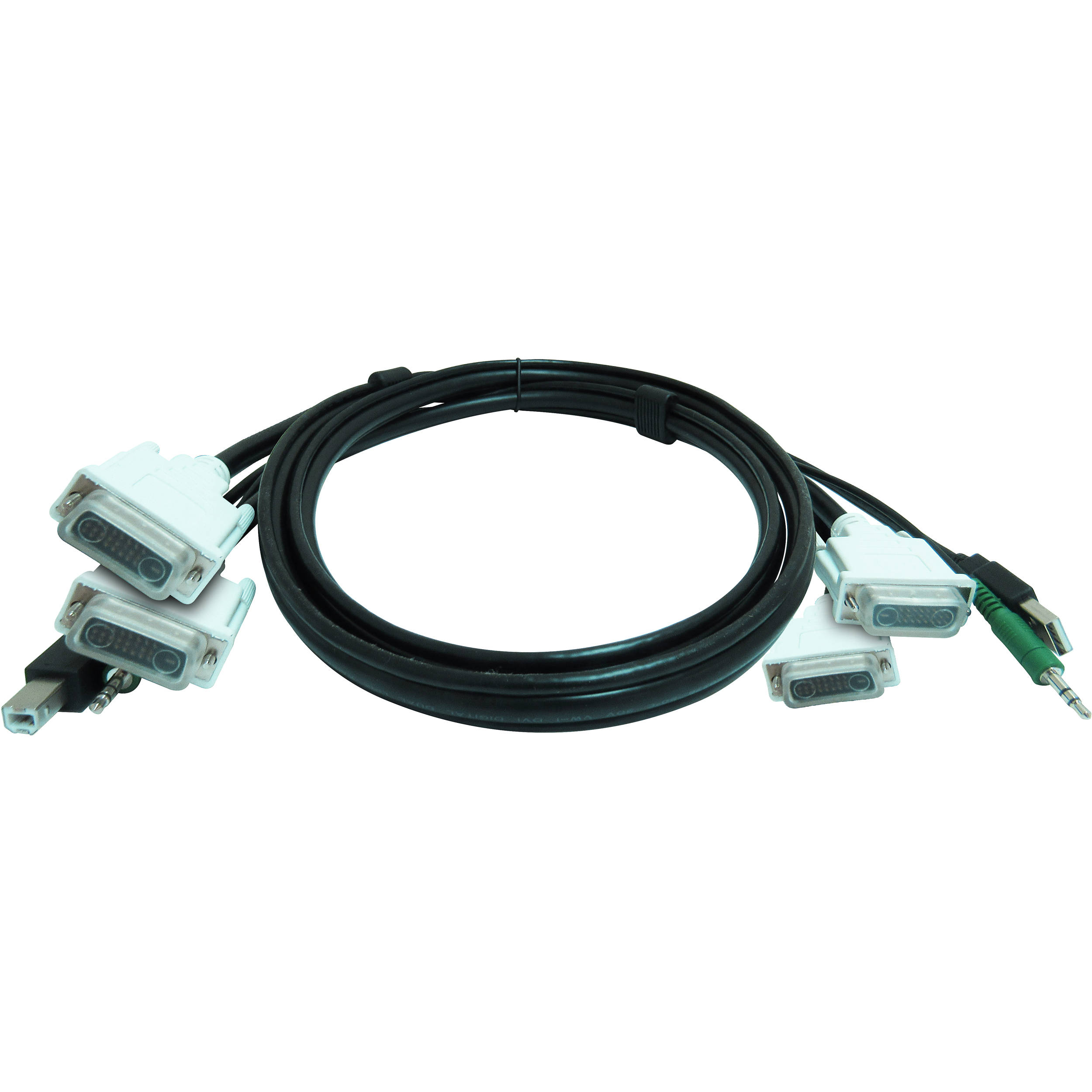 Smart-AVI KVM USB Dual Link Dual DVI Cable CC2DVMMKVM10 B&H