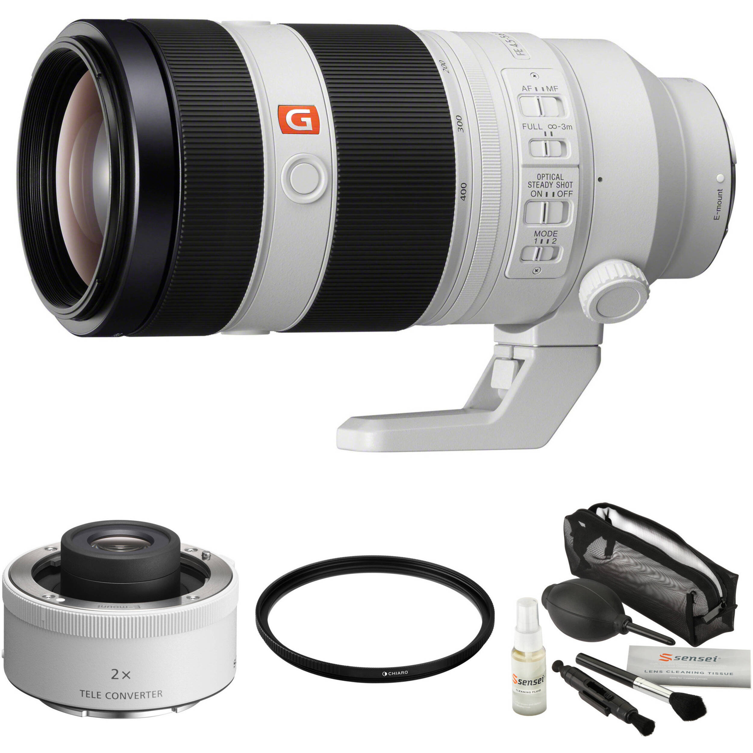 Sony FE 100 400mm F 4 5 5 6 GM OSS Lens With 2x Teleconverter