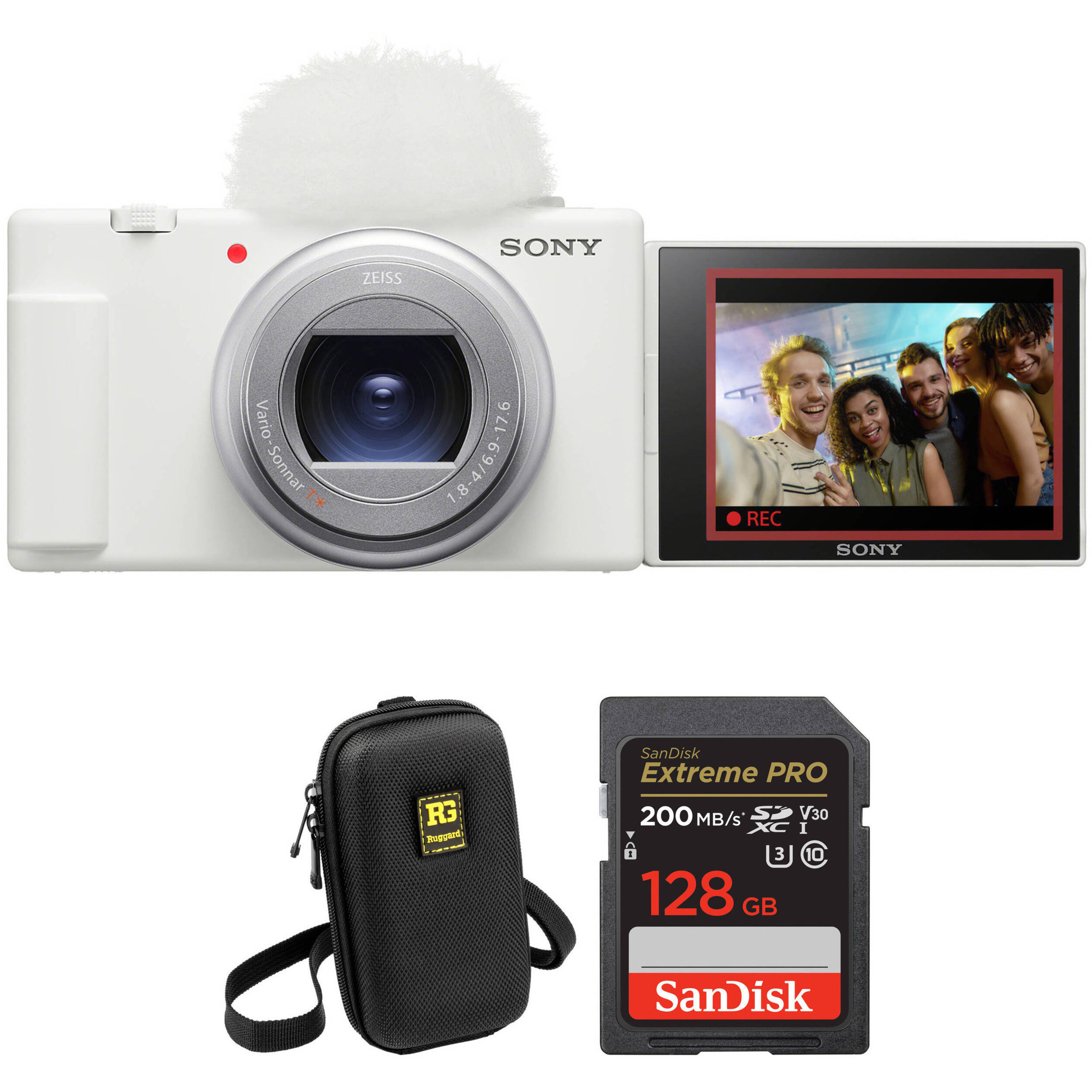 Sony ZV-1 II Digital Camera with Accessory Kit (White) B&H